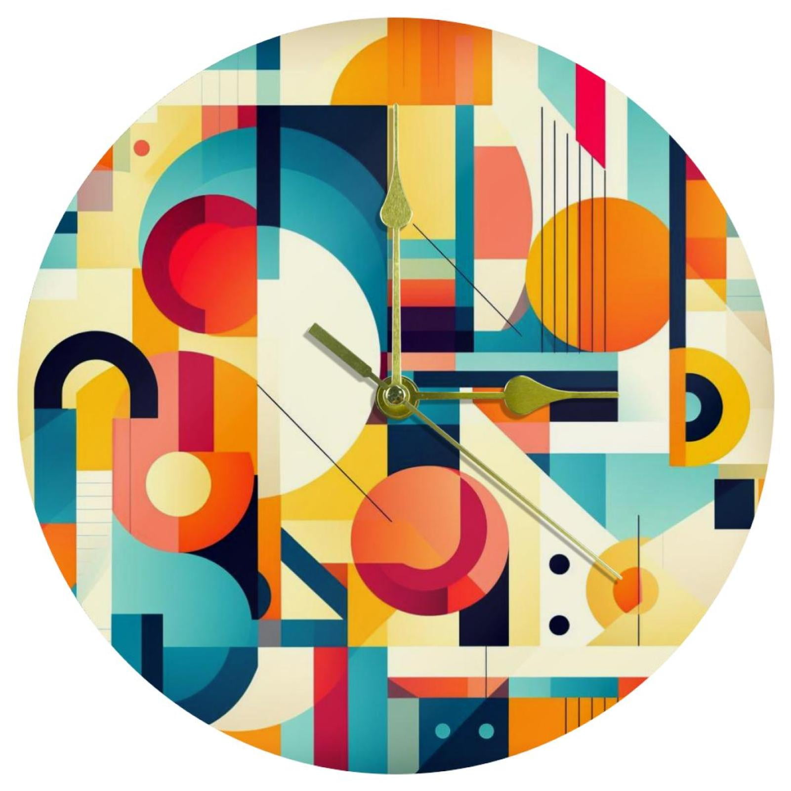 Geometric cubes Circular Acrylic Wall Clock - Elegant Timepiece with ...