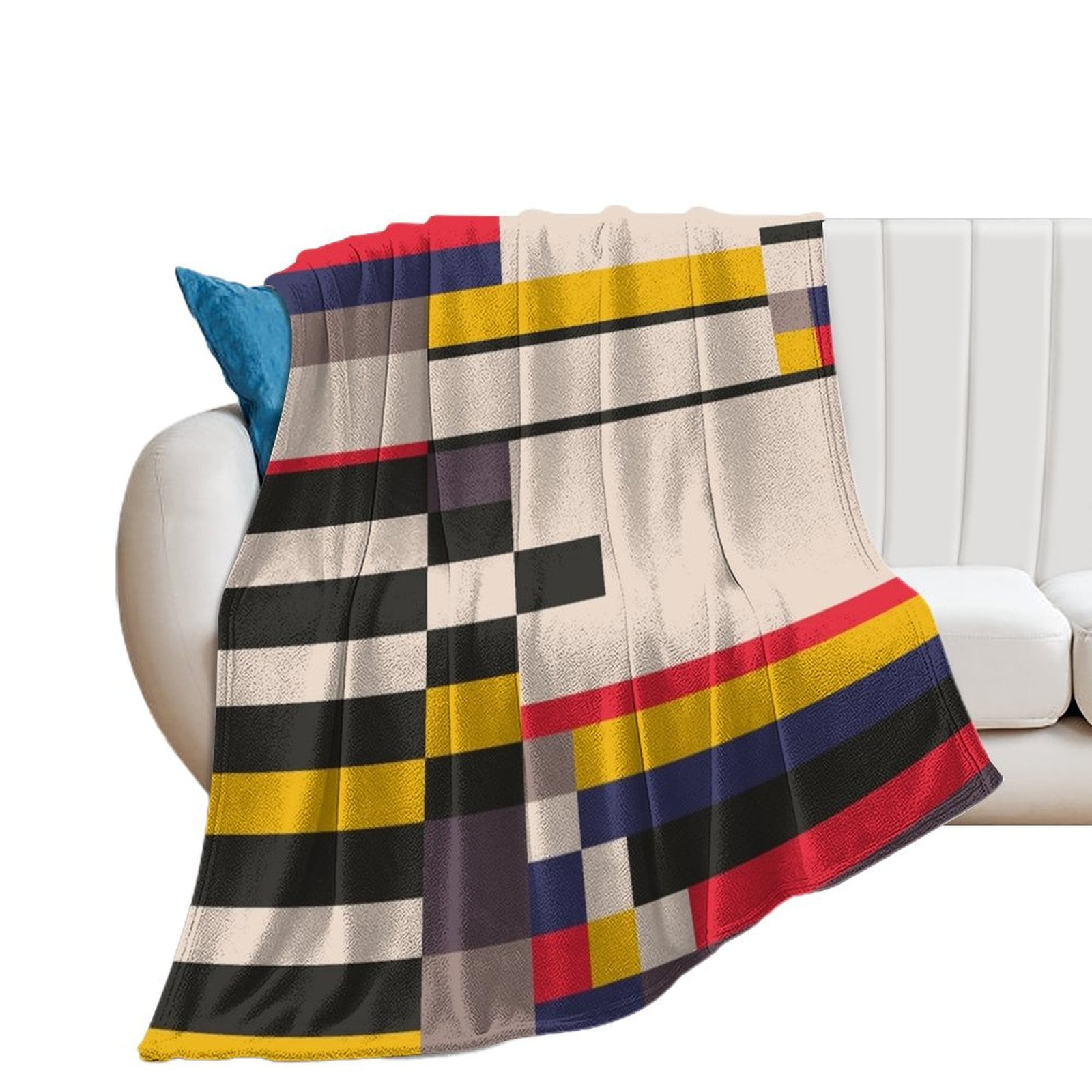 Geometric design - Bauhaus inspired Throw Blanket Decoratives Furry christmas gifts Thin ...