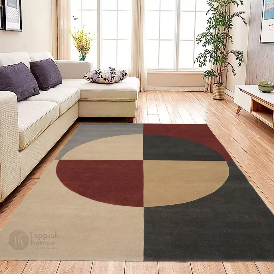 Geometric rug, Hand tufted wool area rug, 10x10 Bed, Living room carpet ...