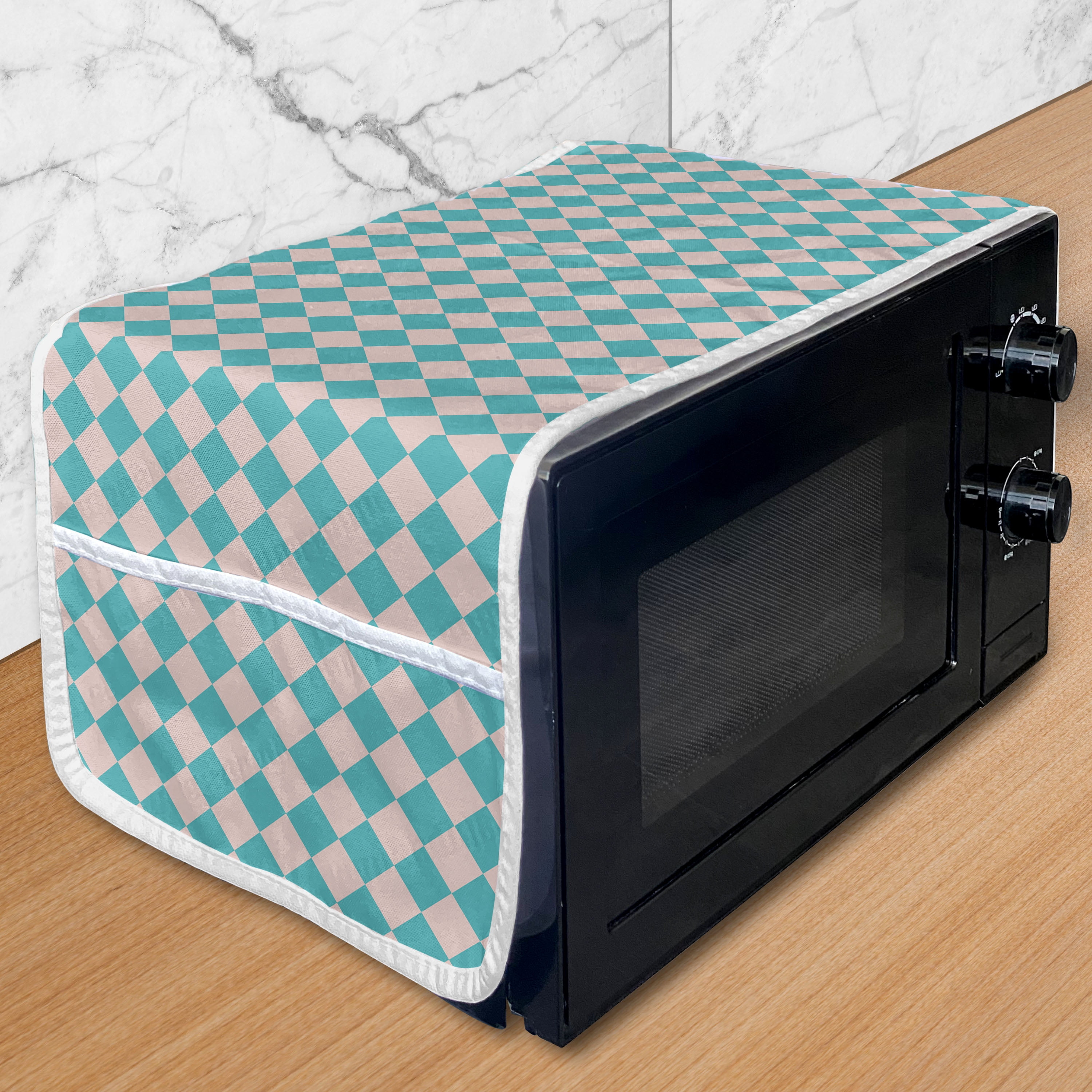 Geometrical Microwave Oven Cover, Vintage Retro 50s 60s Inspired ...