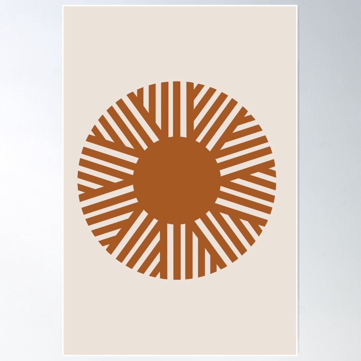 Geometrical Modern Sun Art Poster Wall Art, Modern Wall Decor For ...
