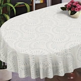 Geometrical Oval Tablecloth Farmhouse 60"x102" Waterproof Table Cloth ...