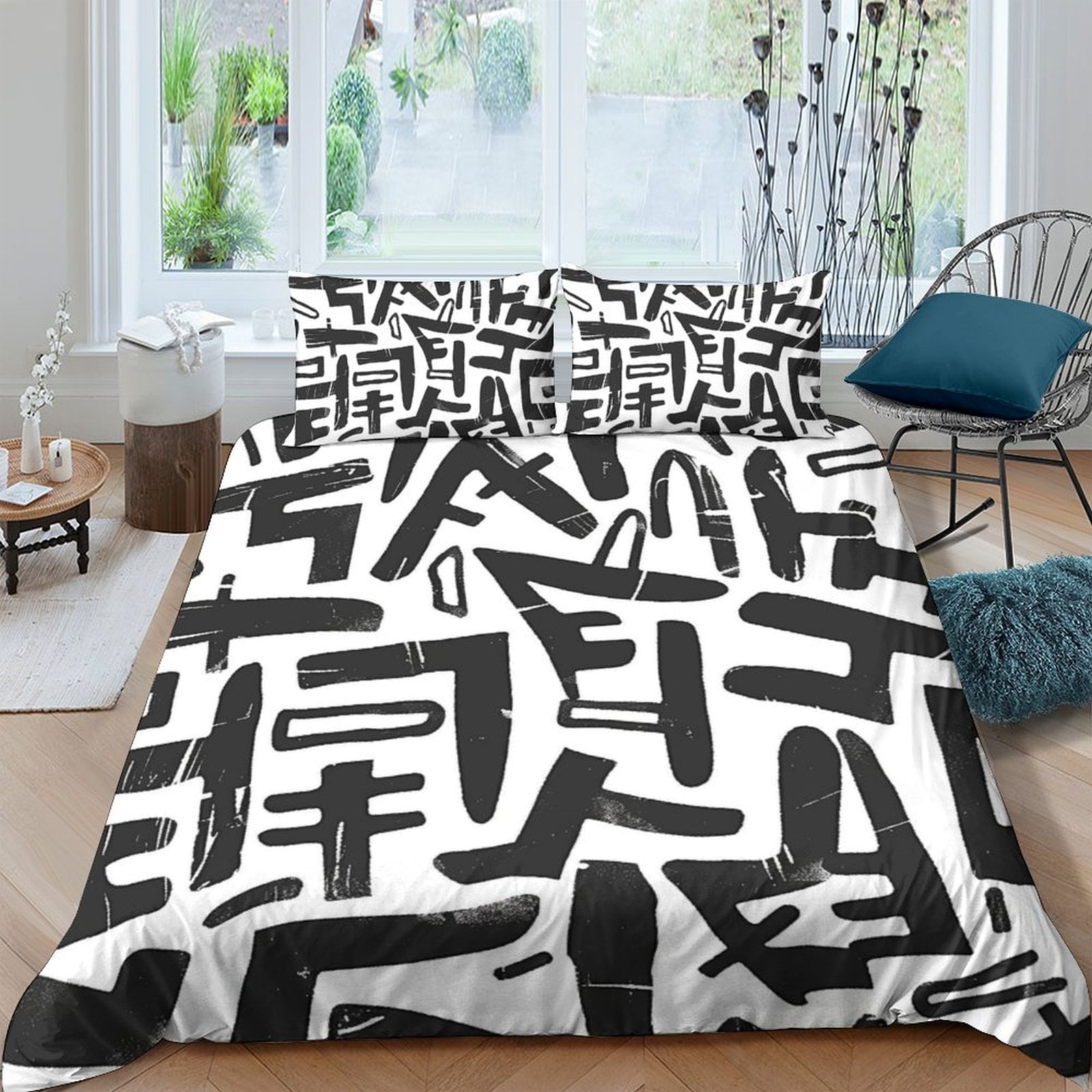 Geometrical drawing Quilt Cover 3D Printed Bedding Set Comforter Covers ...