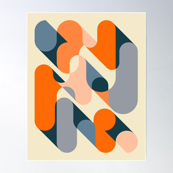 Geometrics 2 Poster Wall Art, Modern Wall Decor For Living Room Bedroom ...