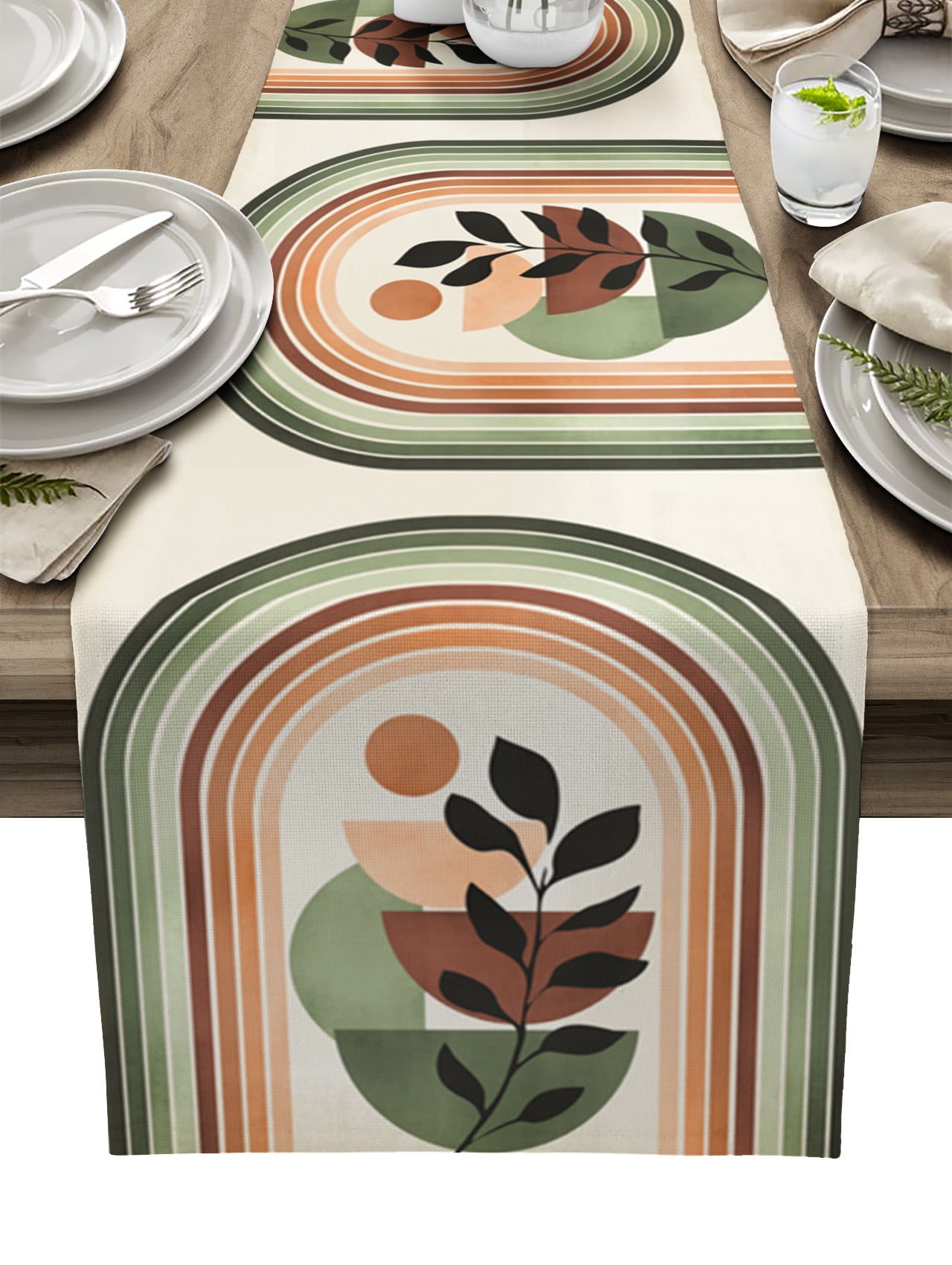Geometry Abstract Color Table Runner ration Home r Dinner Table ration ...