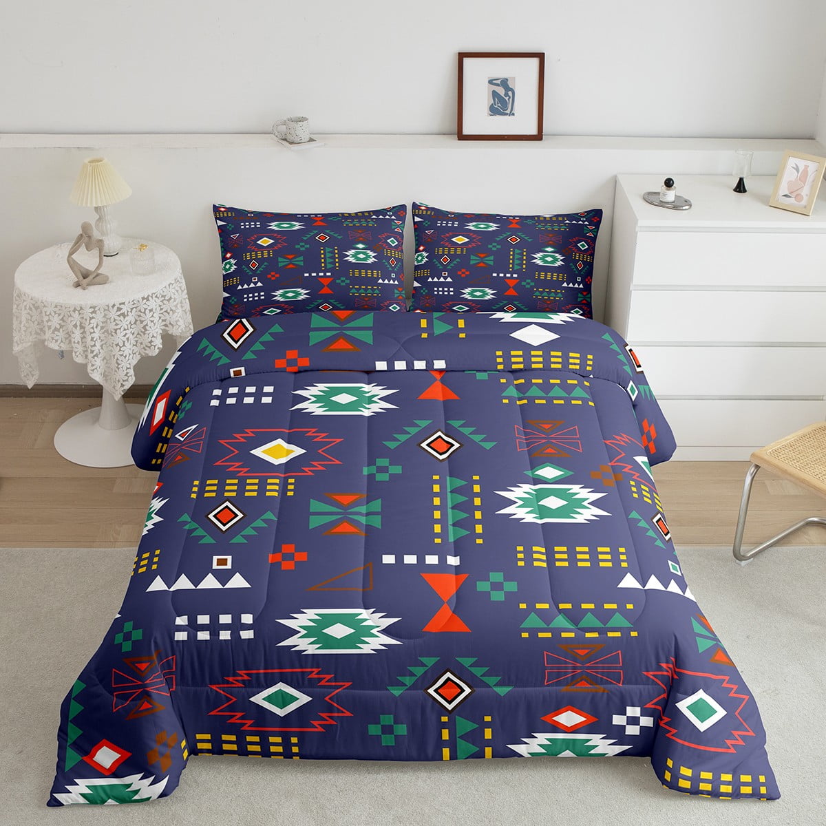 Geometry Aztec Bedding Set Ethnic Tribe Arrow Queen Comforter Set for ...