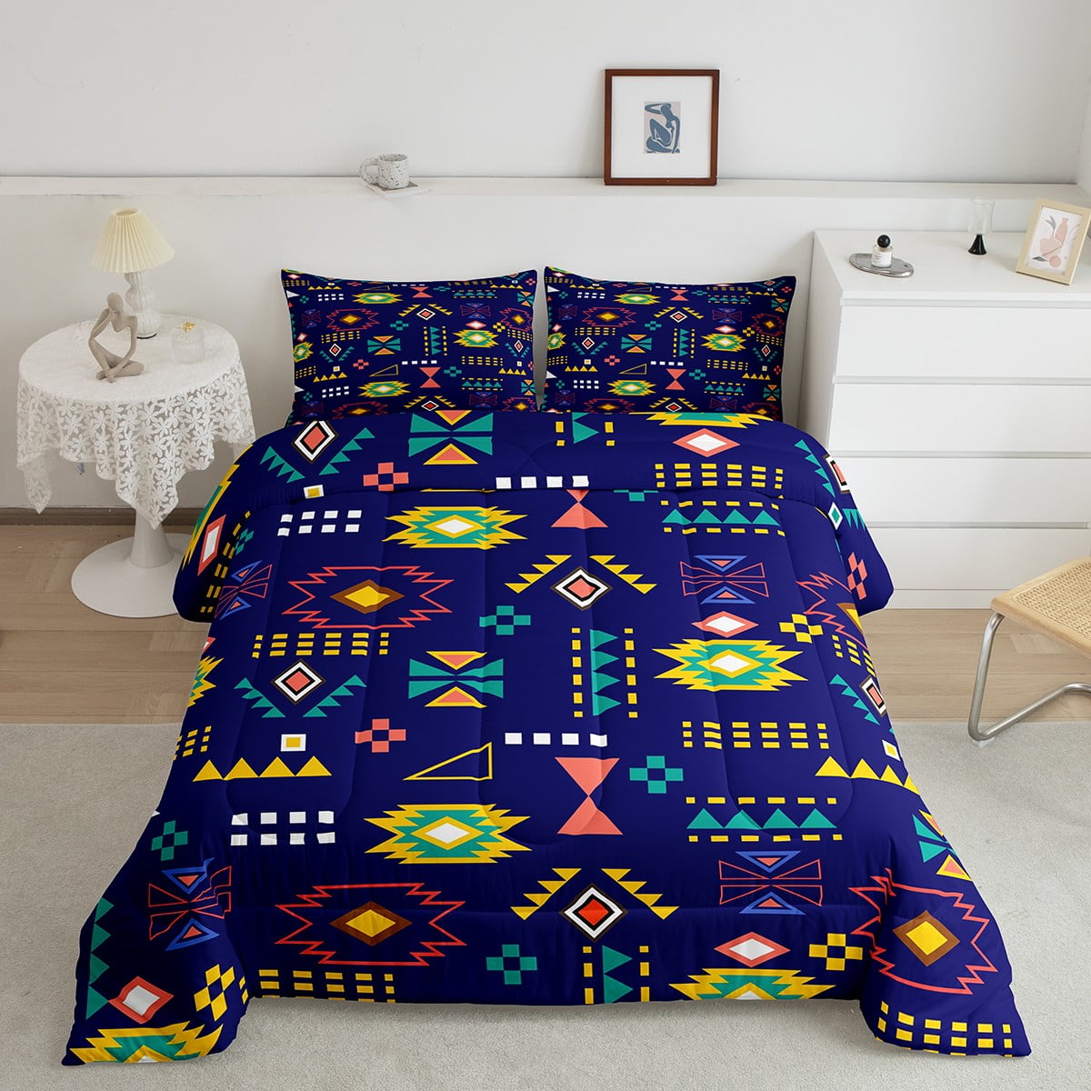 Geometry Aztec Bedding Set Ethnic Tribe Arrow Twin Comforter Set for ...