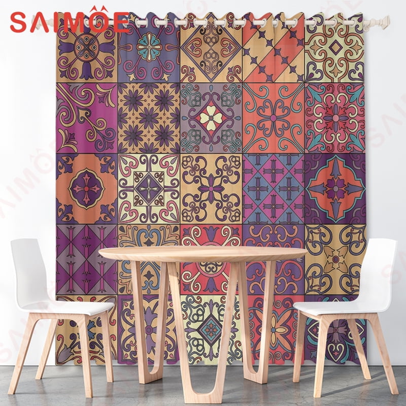 Geometry Bandana Bohemia Hall Curtains For Living Room Kitchen Boy Girl ...