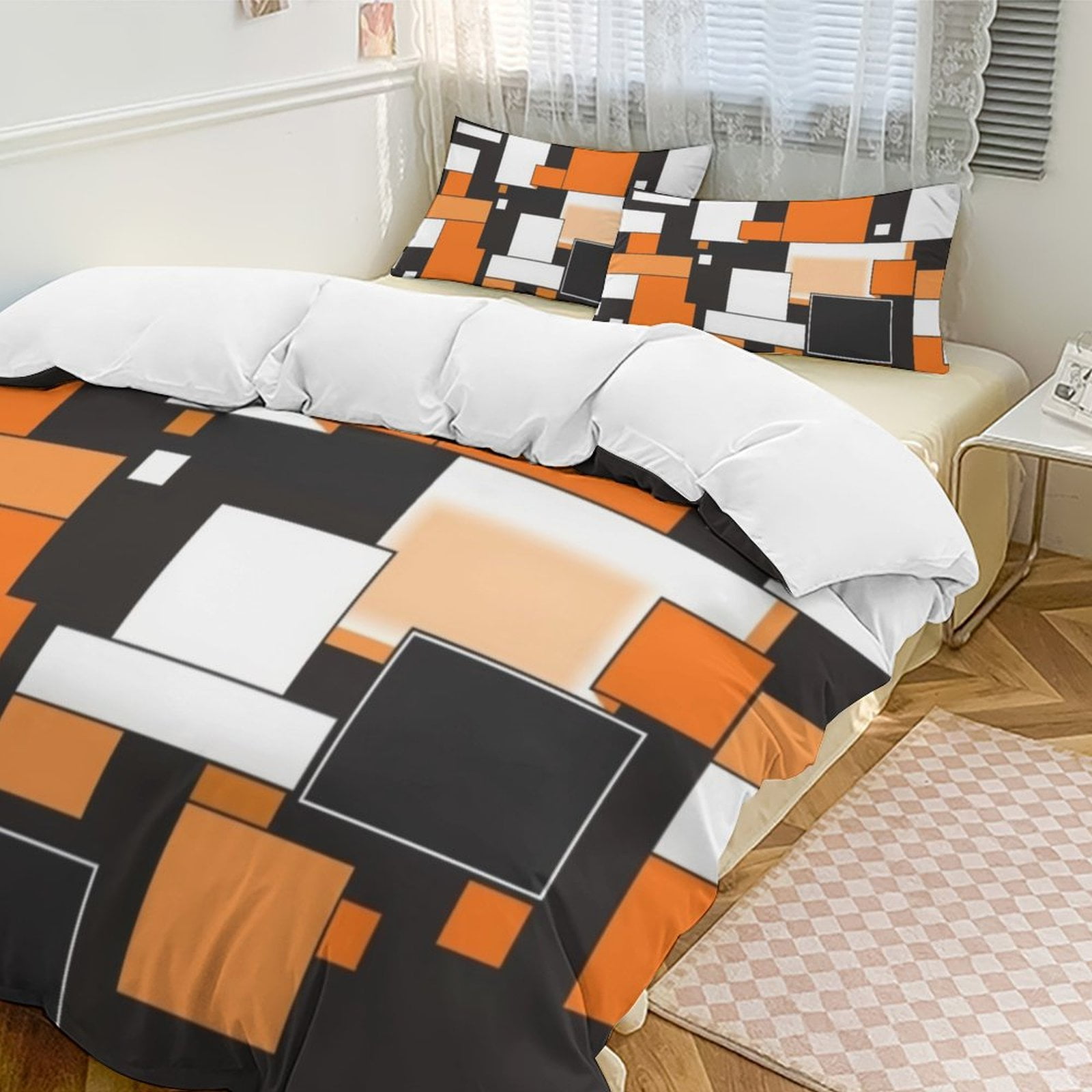 Geometry Bedding Set Duvet Cover for Kids Teen Boys Modern Abstract ...