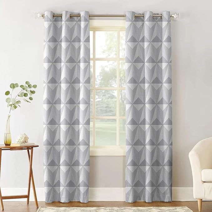 Geometry Blackout Curtains For Bedroom/Living Room, Simple Three ...