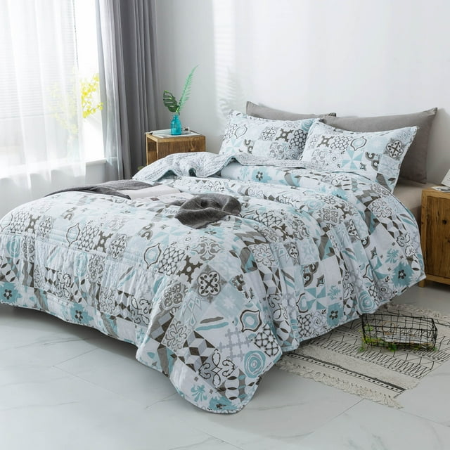 Geometry-Bloom Quilt Set - Walmart.com