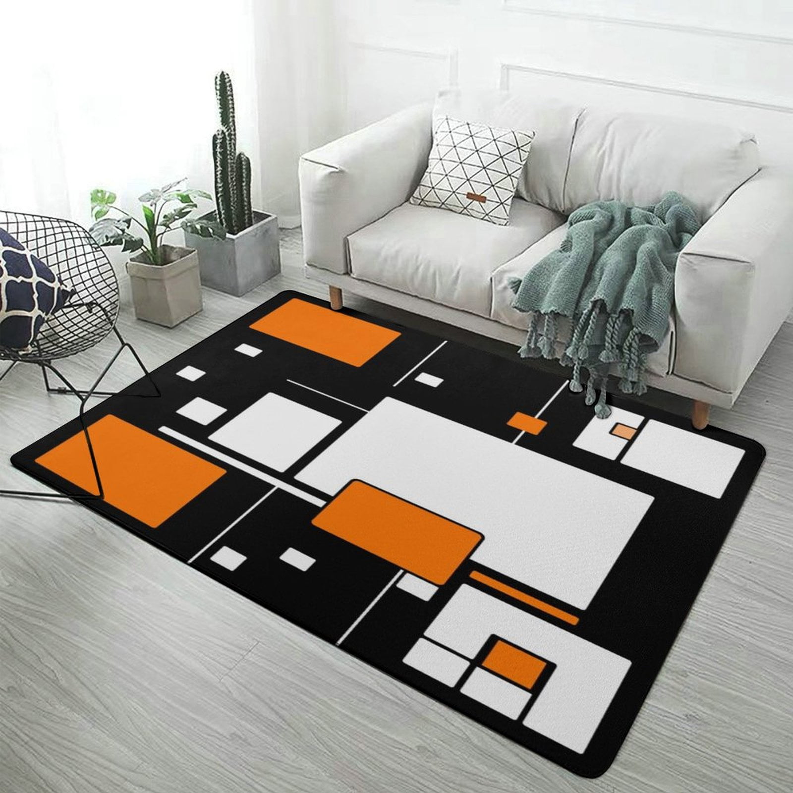 Geometry Carpet for Living Room Luxury Home Rations Sofa Coffee Table ...
