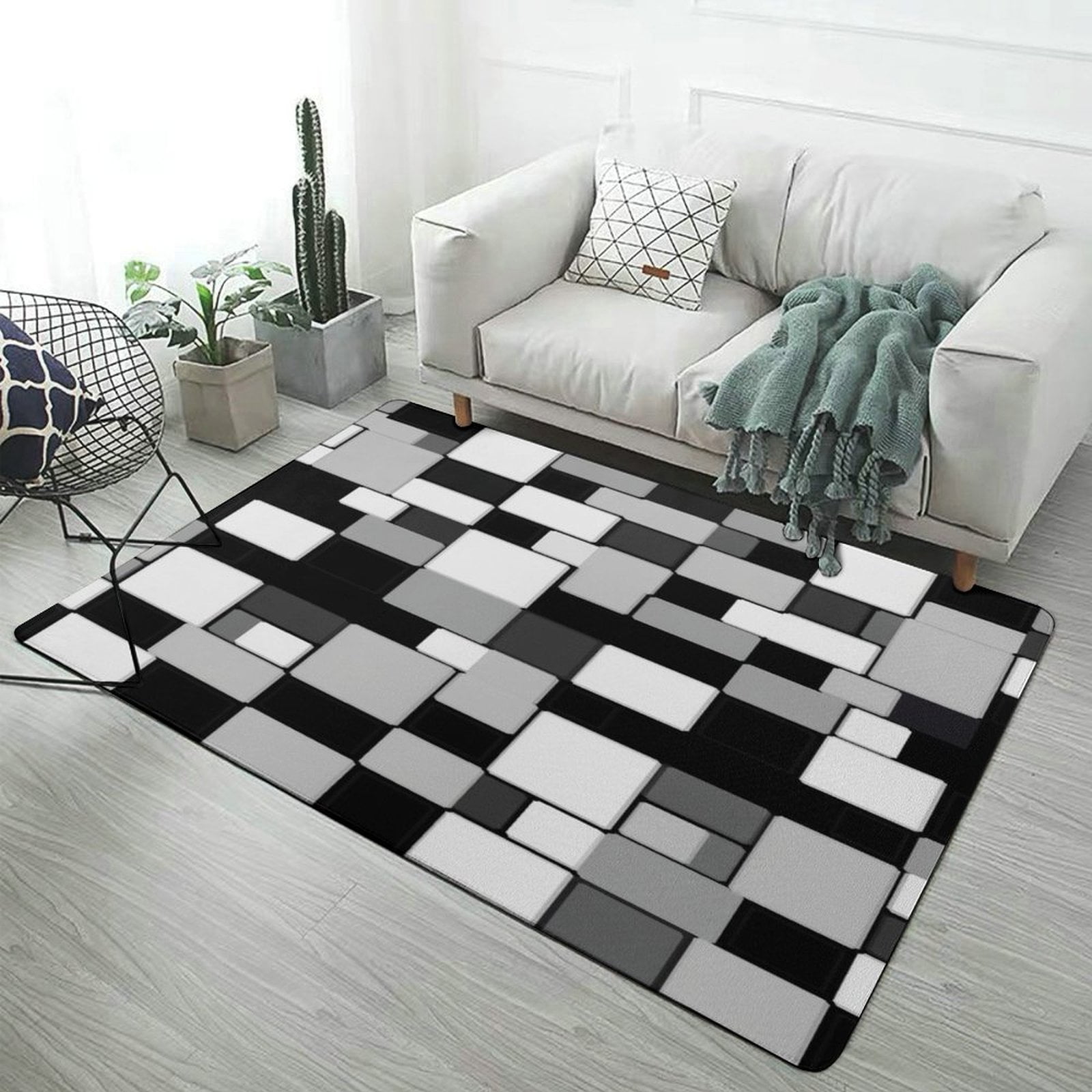 Geometry Carpet for Living Room Luxury Home Rations Sofa Coffee Table Large Area Rugs - Walmart.com