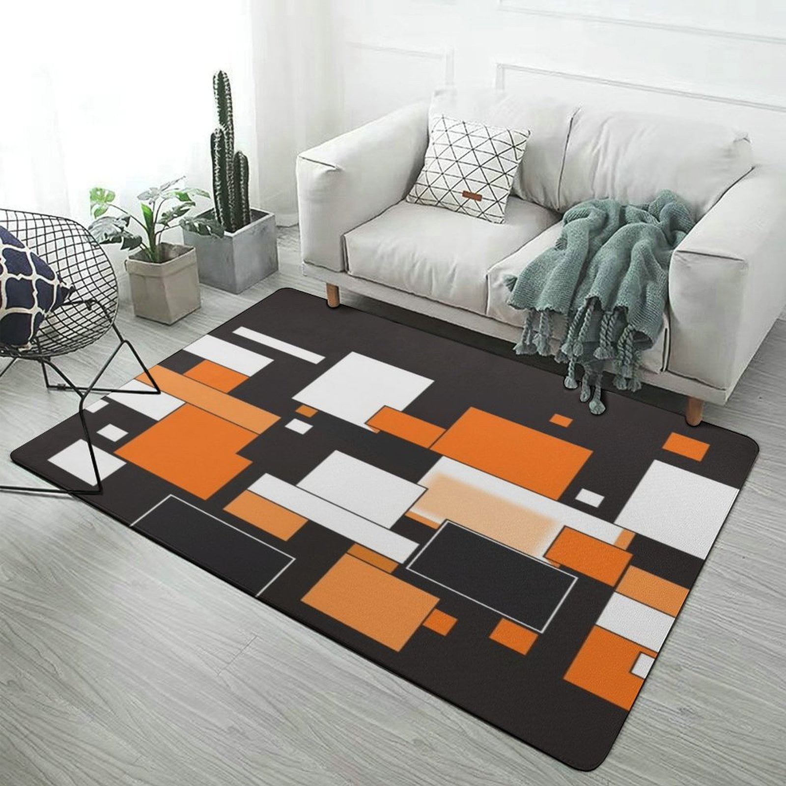 Geometry Carpet for Living Room Luxury Home Rations Sofa Coffee Table ...