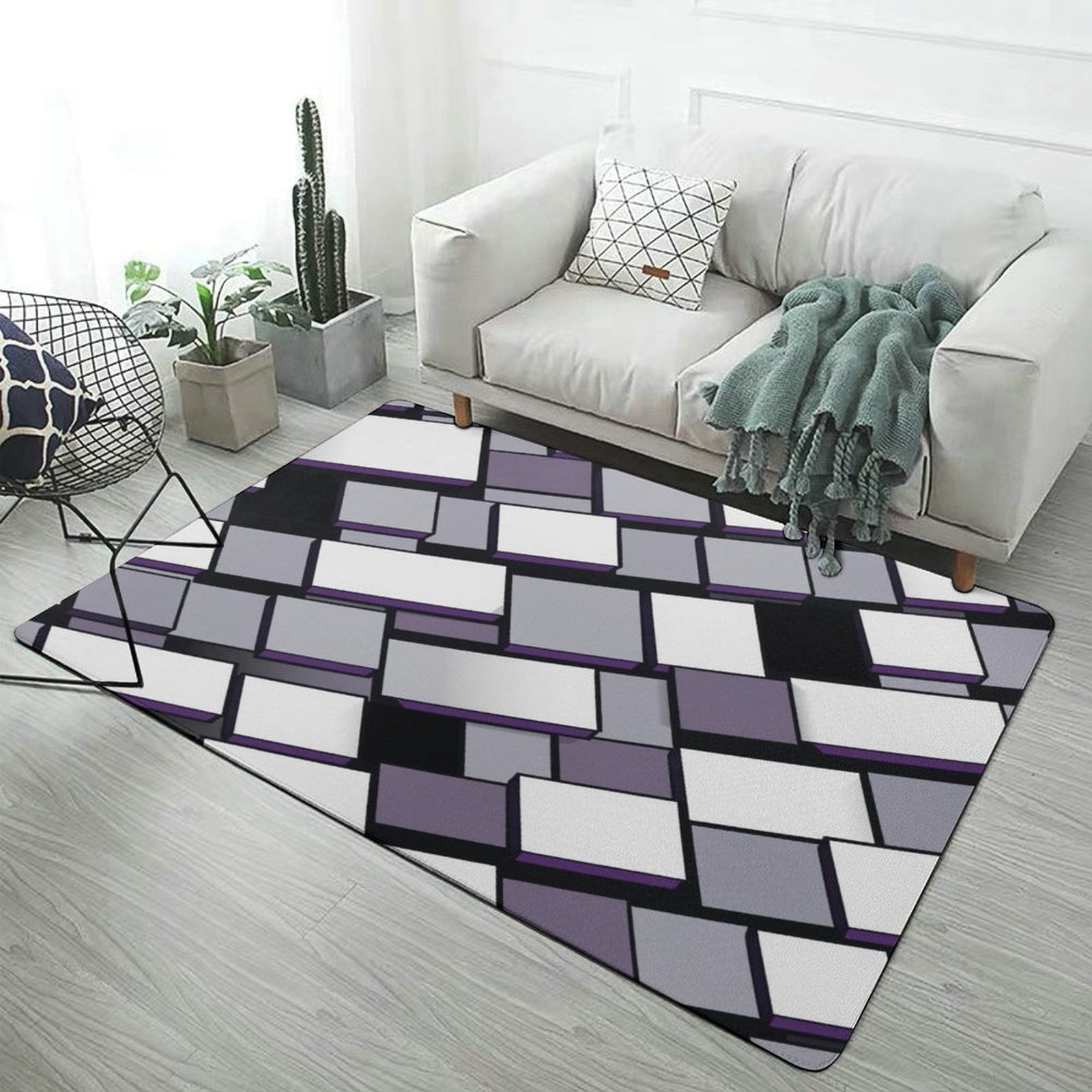 Geometry Carpet for Living Room Luxury Home Rations Sofa Coffee Table ...