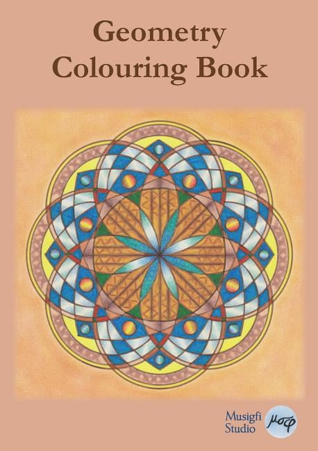Geometry Colouring Book: Relaxing Colouring with Coloured Outlines and ...