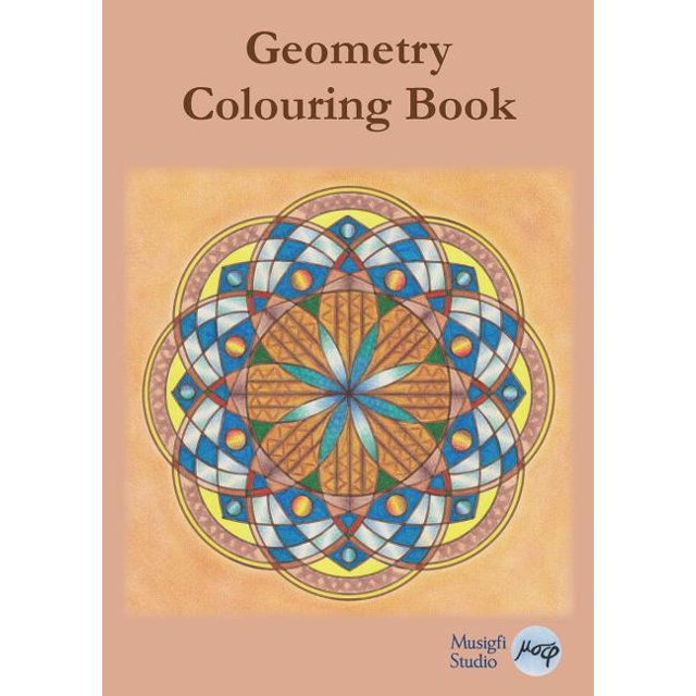 Geometry Colouring Book: Relaxing Colouring with Coloured Outlines and ...