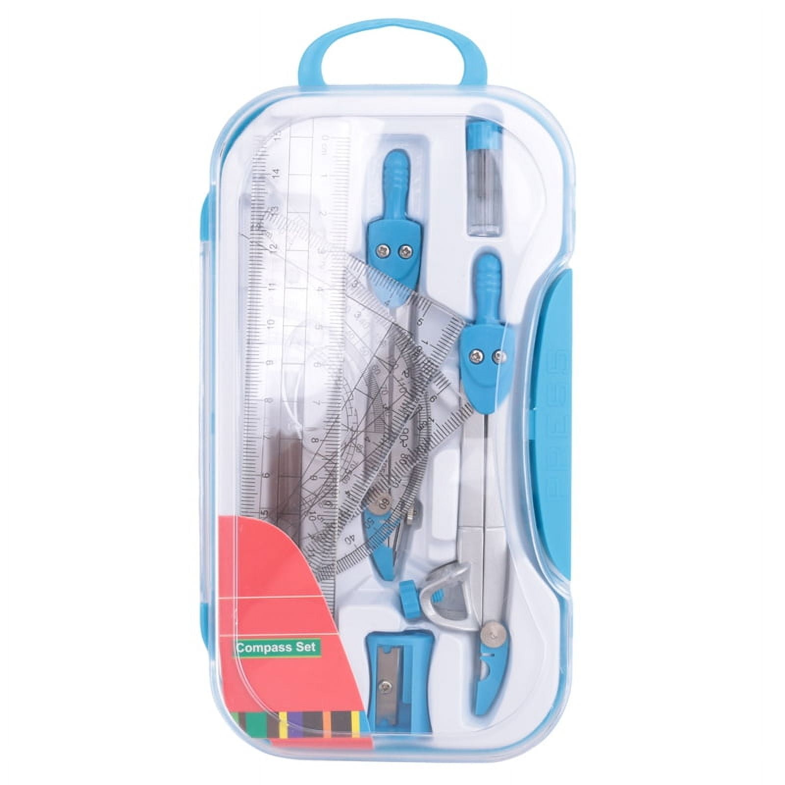 Geometry Compass Set 10Pcs School Maths Protractor Set Rulers for ...