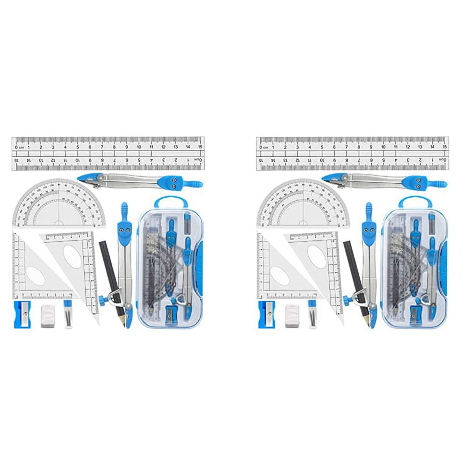 Geometry Compass Set 20Pcs School Maths Protractor Rulers for Student ...
