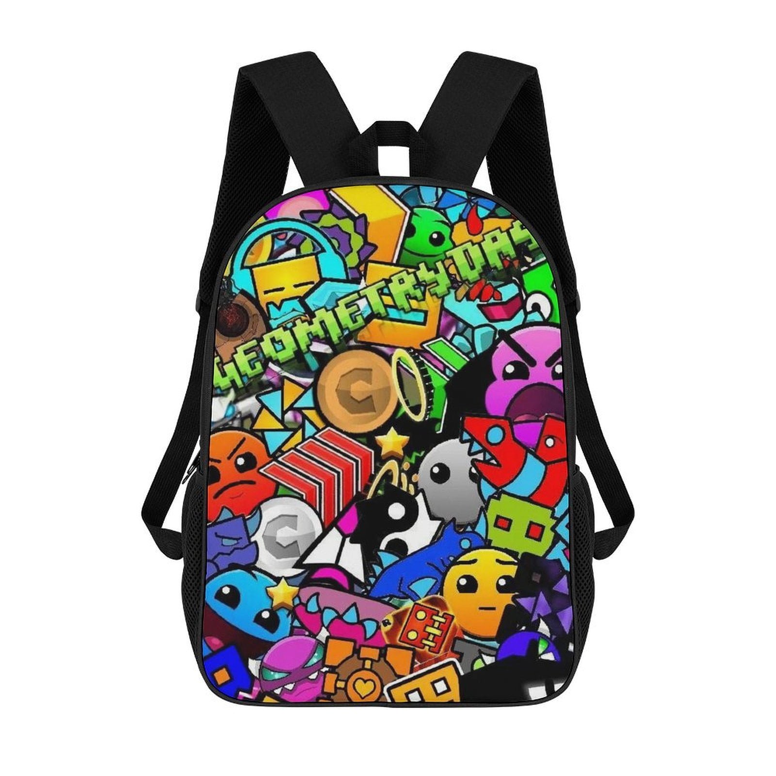 Geometry Dash 17 Inch Large Capacity Backpack,casual Travel Backpack ...