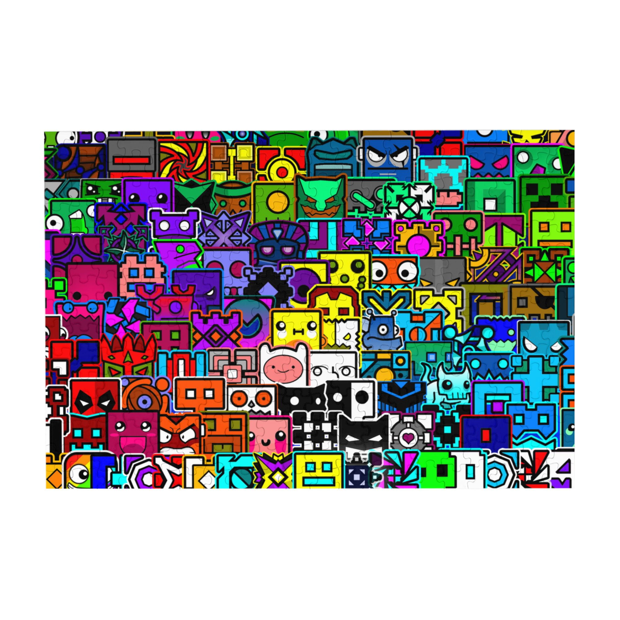 Geometry Dash 300 Piece Puzzles,Wooden Jigsaw Puzzle,Home Decor ...