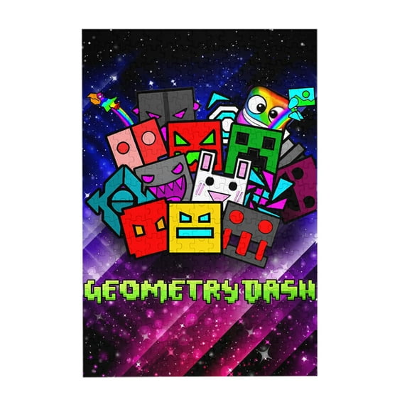 Geometry Dash 300 Piece Puzzles,Wooden Jigsaw Puzzle,Home Decor ...