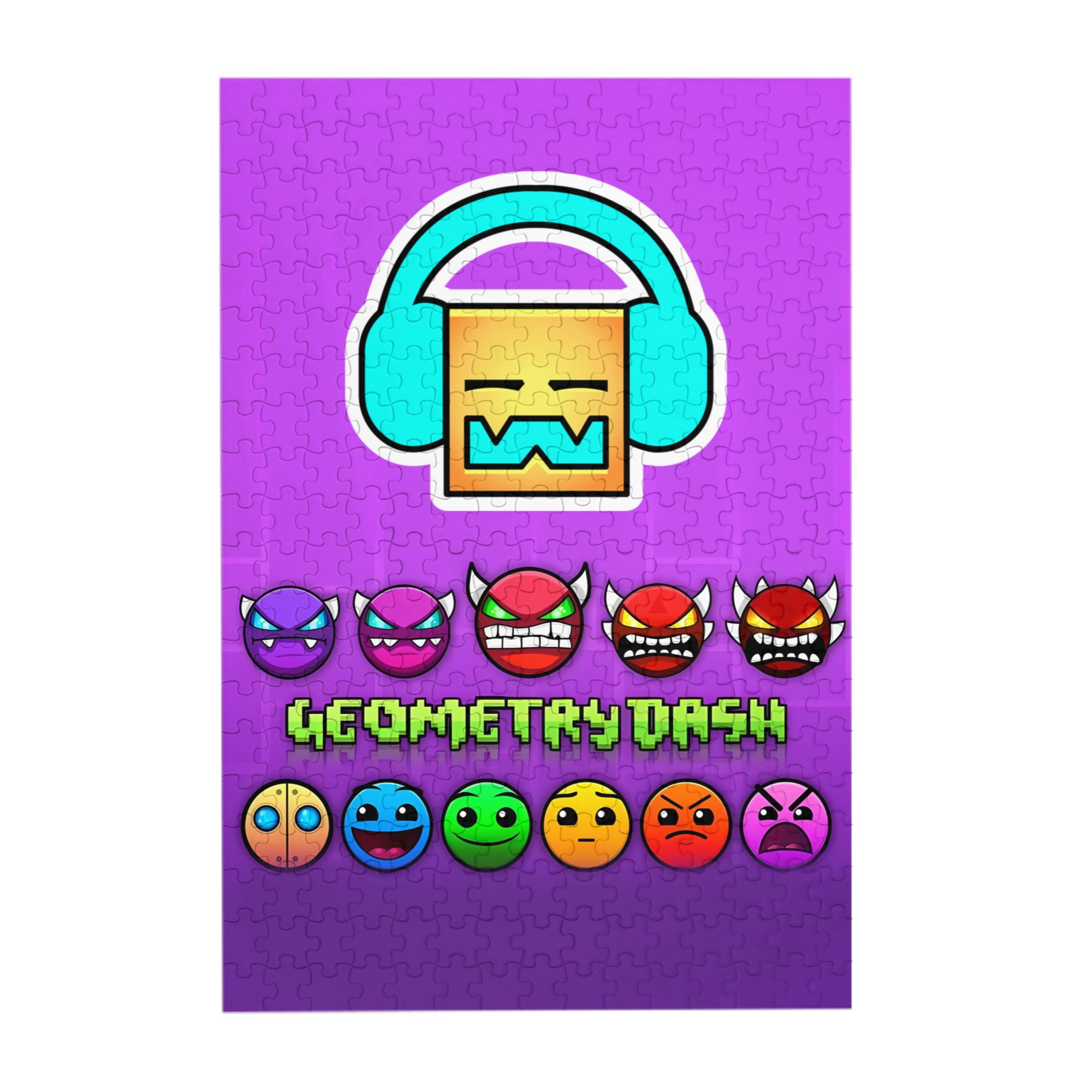 Geometry Dash 300 Piece Puzzles,Wooden Jigsaw Puzzle,Home Decor ...