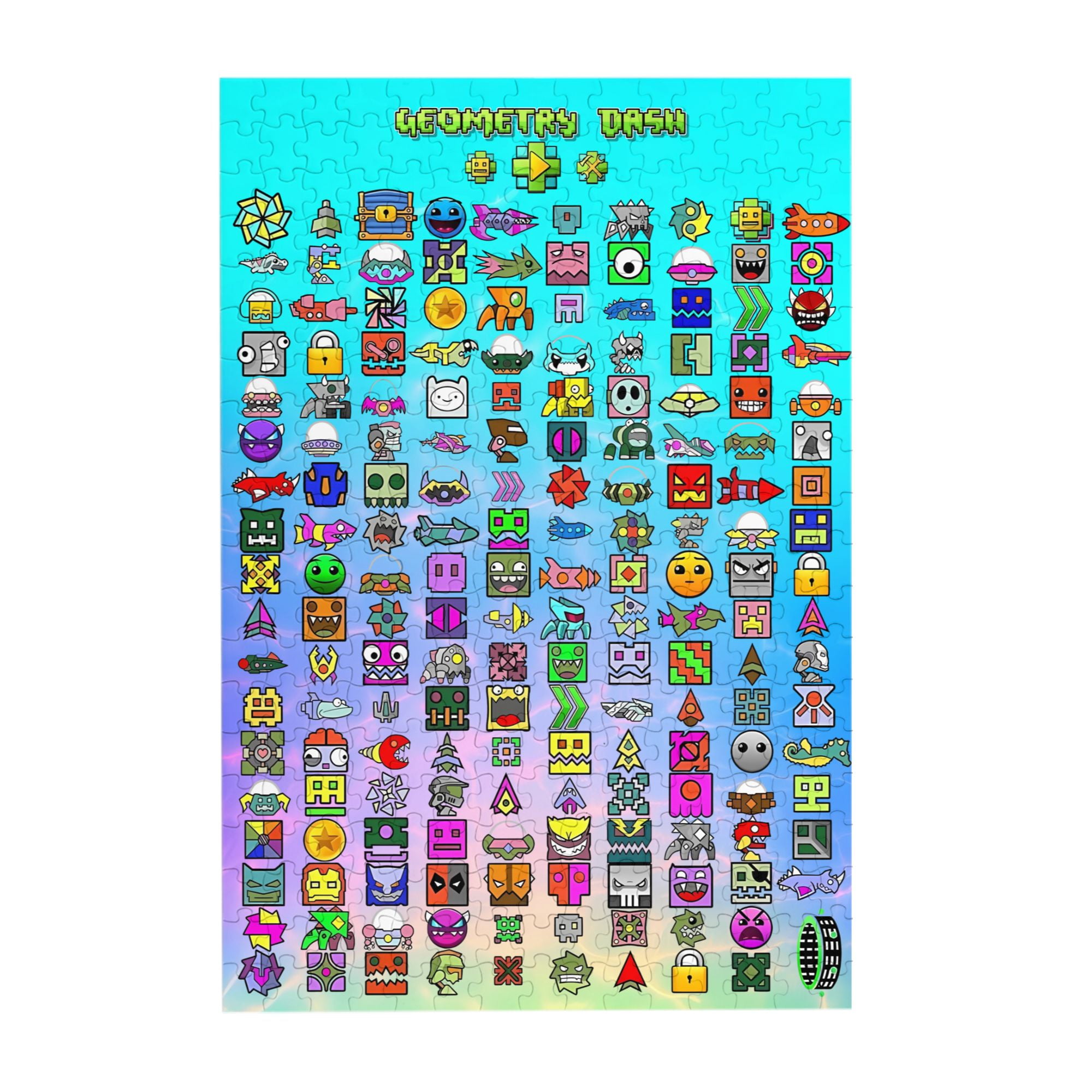 Geometry Dash 300 Piece Puzzles,Wooden Jigsaw Puzzle,Home Decor ...