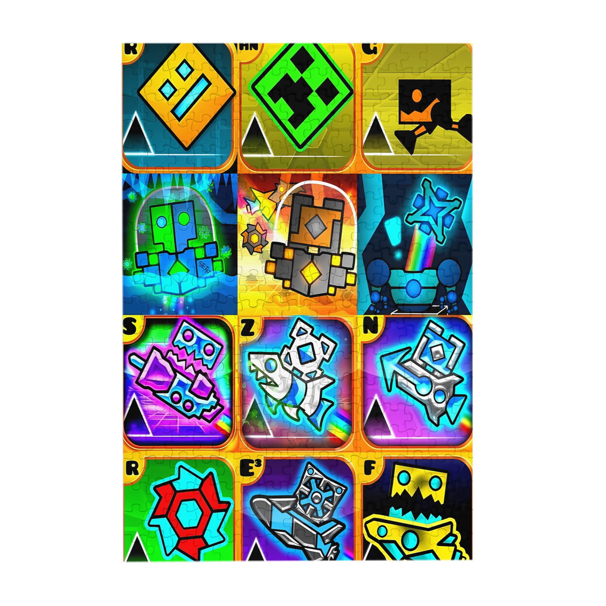 Geometry Dash 300 Piece Puzzles,Wooden Jigsaw Puzzle,Home Decor ...