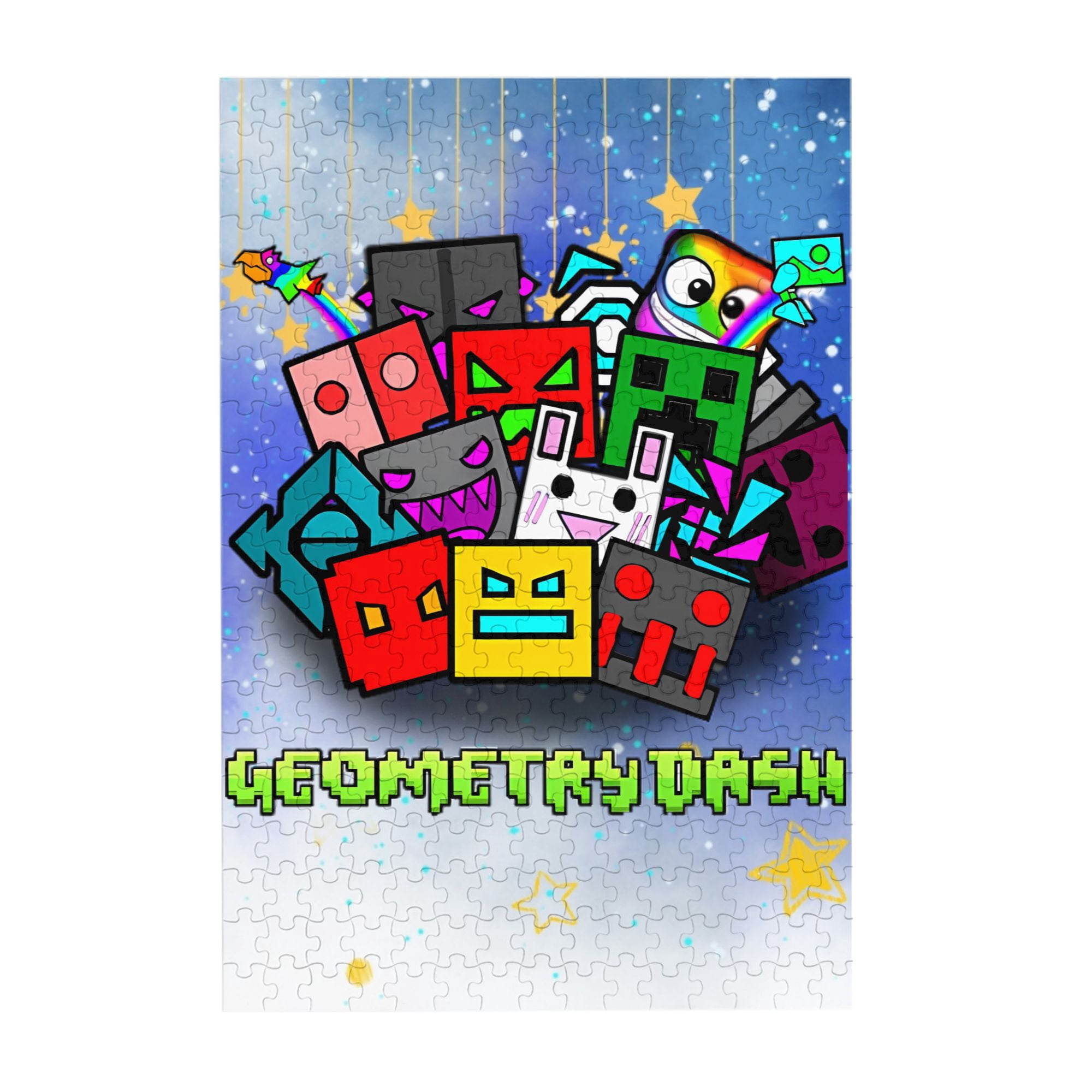 Geometry Dash 300 Piece Puzzles,Wooden Jigsaw Puzzle,Home Decor ...