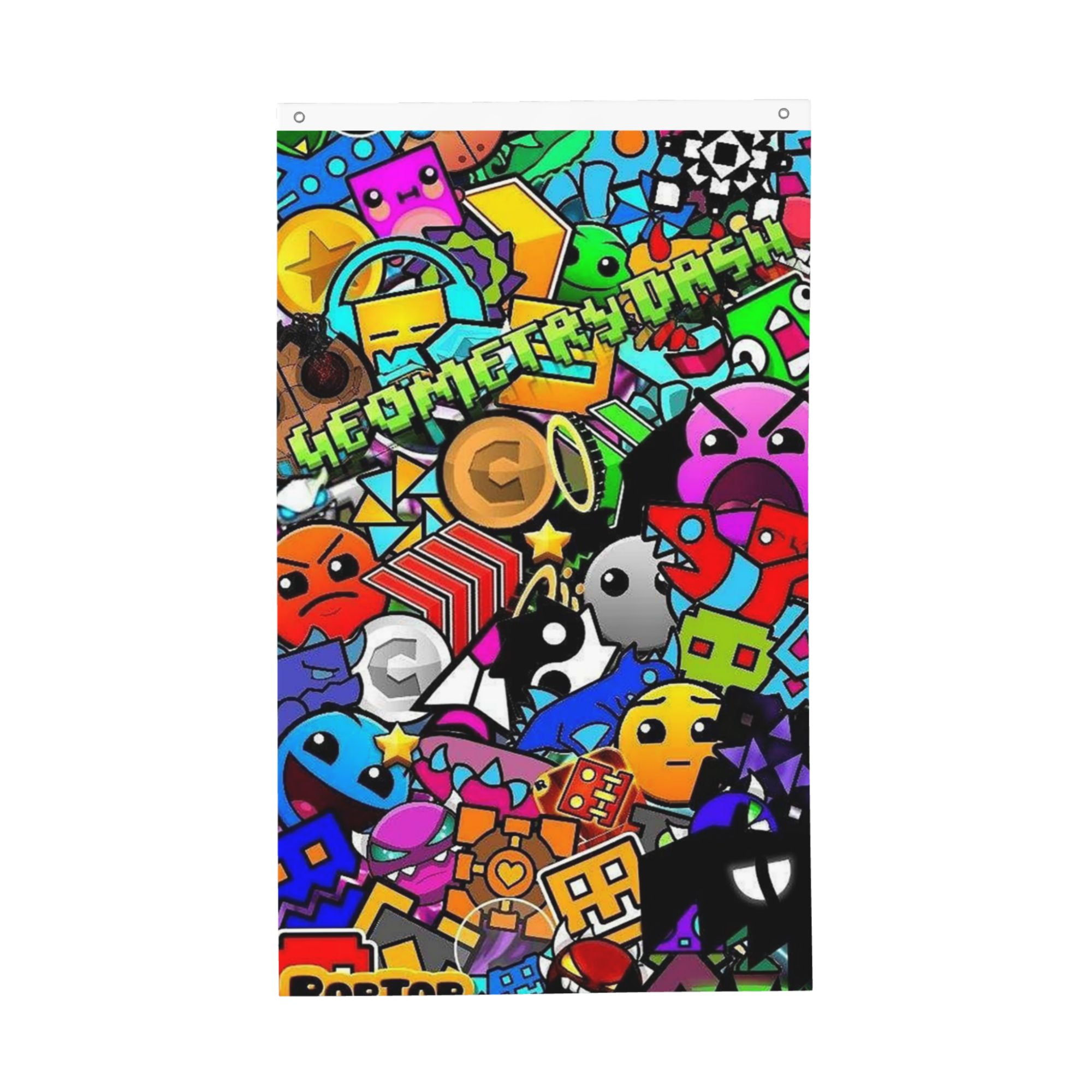 Geometry Dash 3x5FT Flag Garden Flags Vertical Double Sized Yard ...