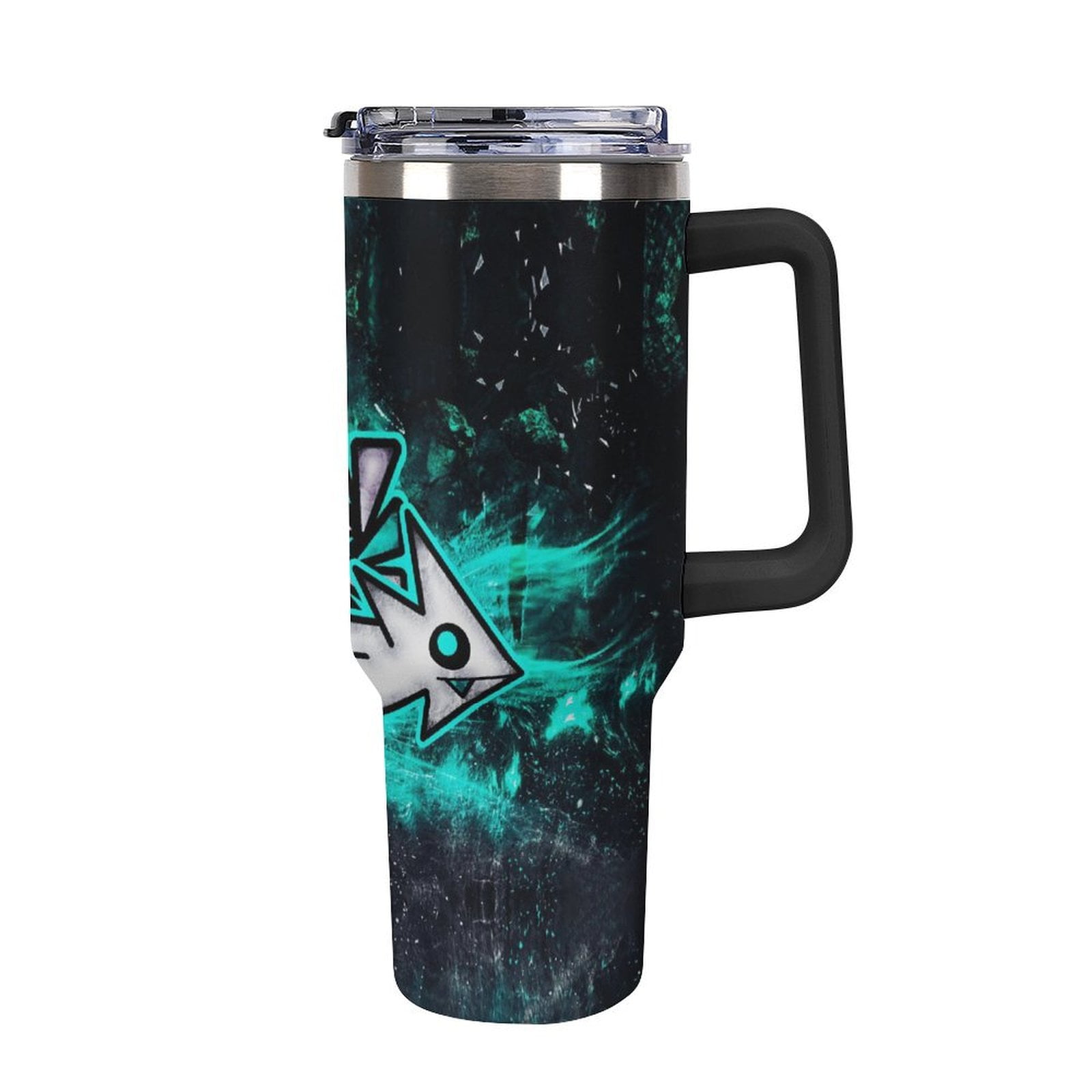 Geometry Dash 40 Oz Tumbler with Handle And Straw, Stainless Steel ...