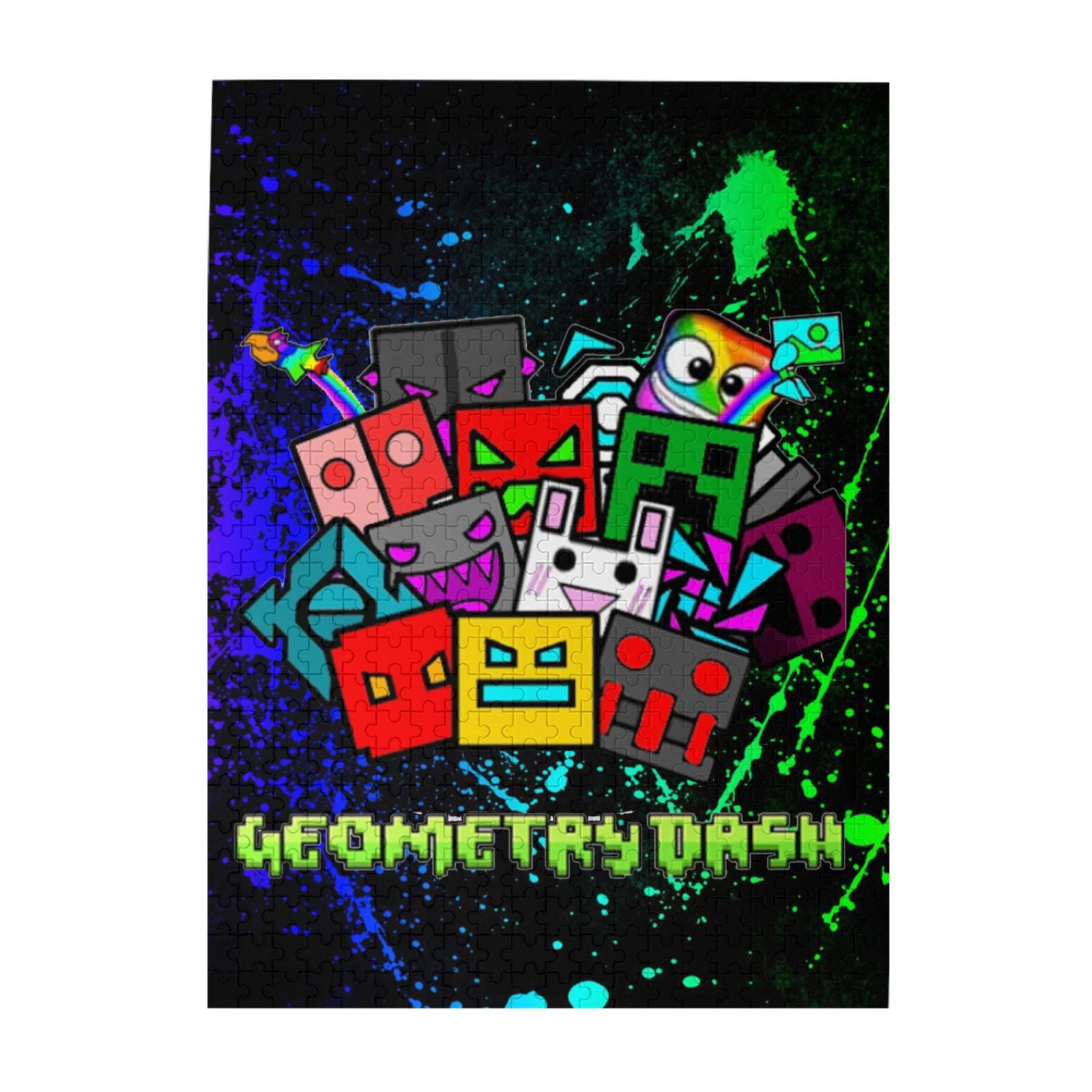 Geometry Dash 500 Piece Jigsaw Puzzle Wooden Puzzle Birthday Gifts For ...