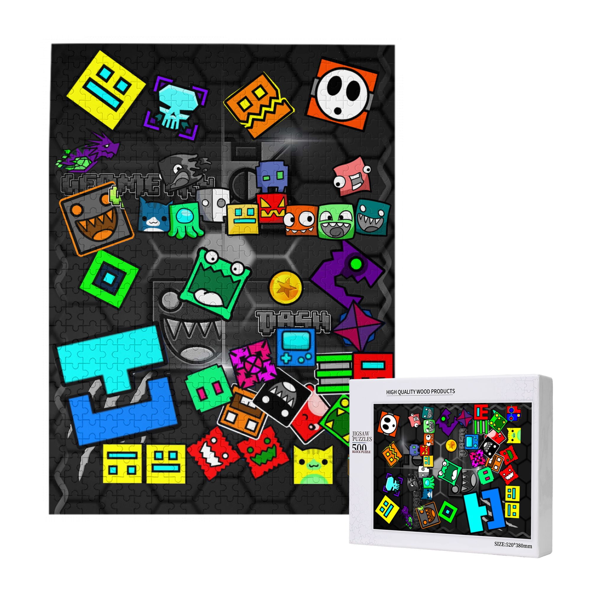 Geometry Dash 500 Piece Jigsaw Puzzle for Families Challenging Picture ...