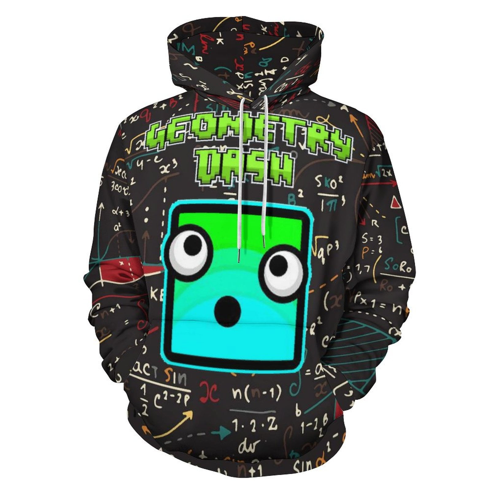 Geometry Dash Hoodie,Unisex 3D Printing Long Sleeve Pullover Hooded ...