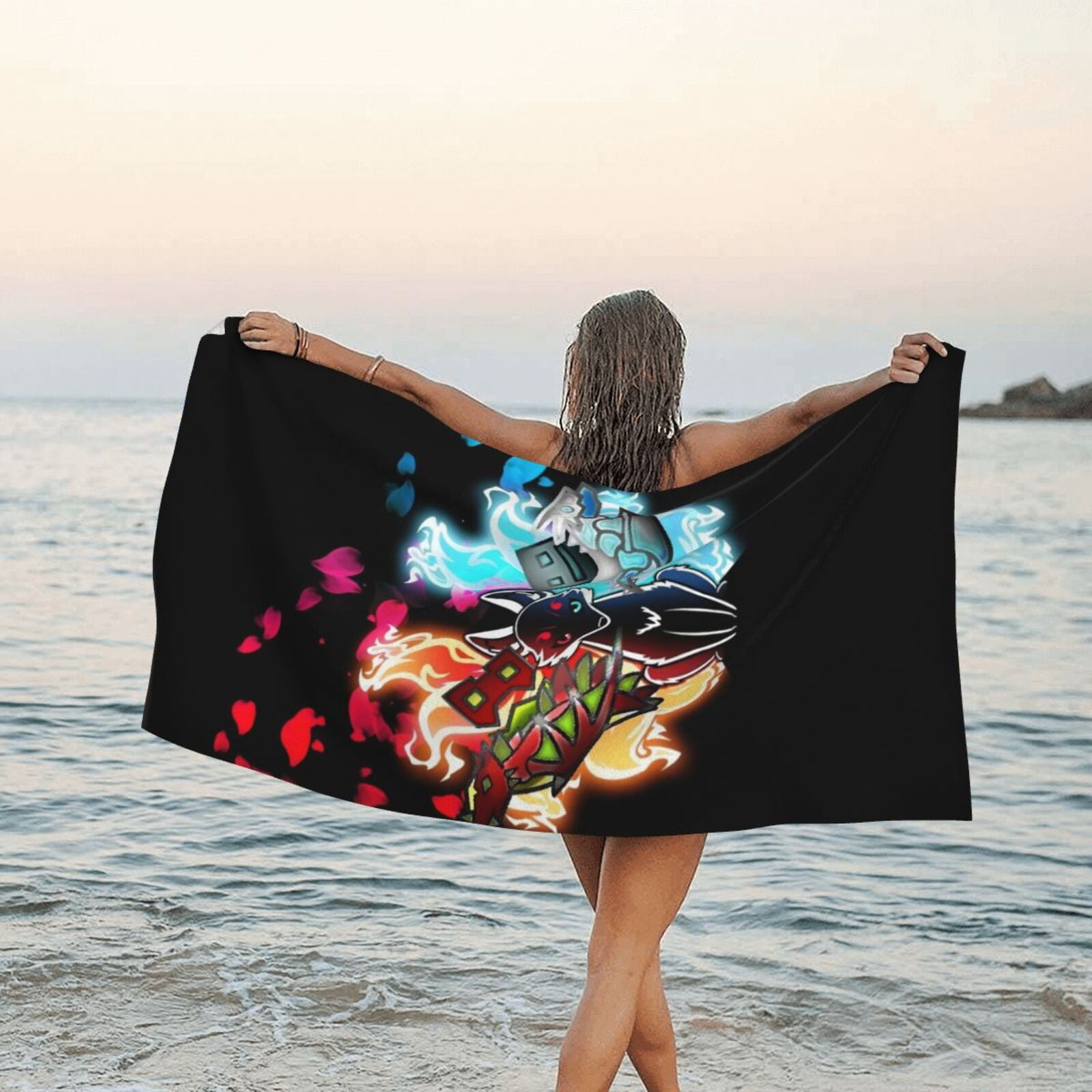 Geometry Dash Anime Towels, Absorbent Quick Drying Luxury Beach Towels ...