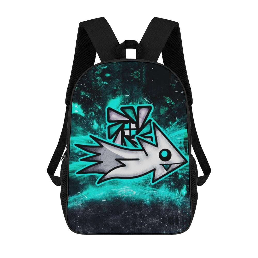 Geometry Dash Backpack 17 Inch Shoulder Bag Sturdy Laptop Backpack ...