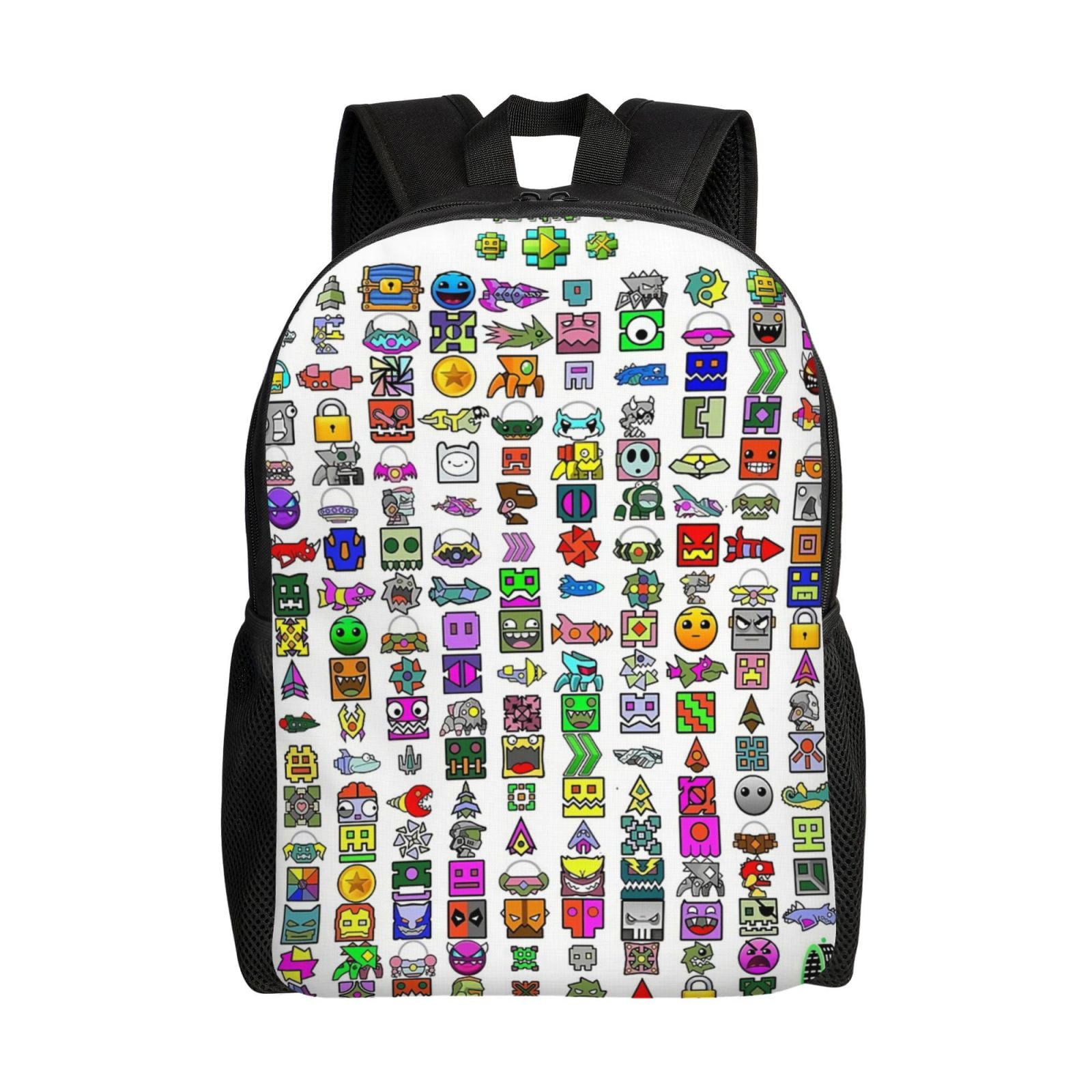 Geometry Dash Backpack, 3D Printed Cartoon Laptop Bag Bookbag ...
