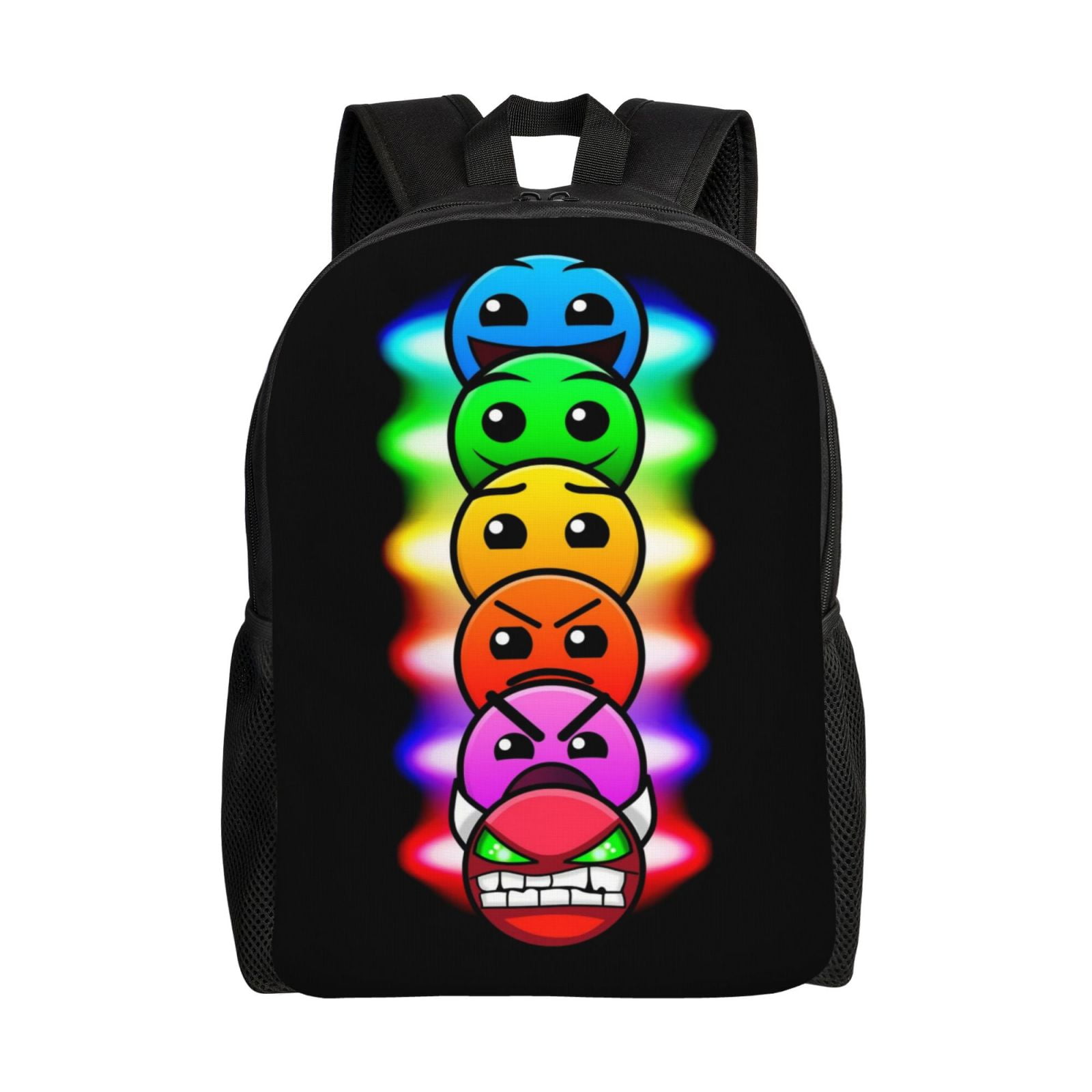 Geometry Dash Backpack, 3D Printed Cartoon Laptop Bag Bookbag ...