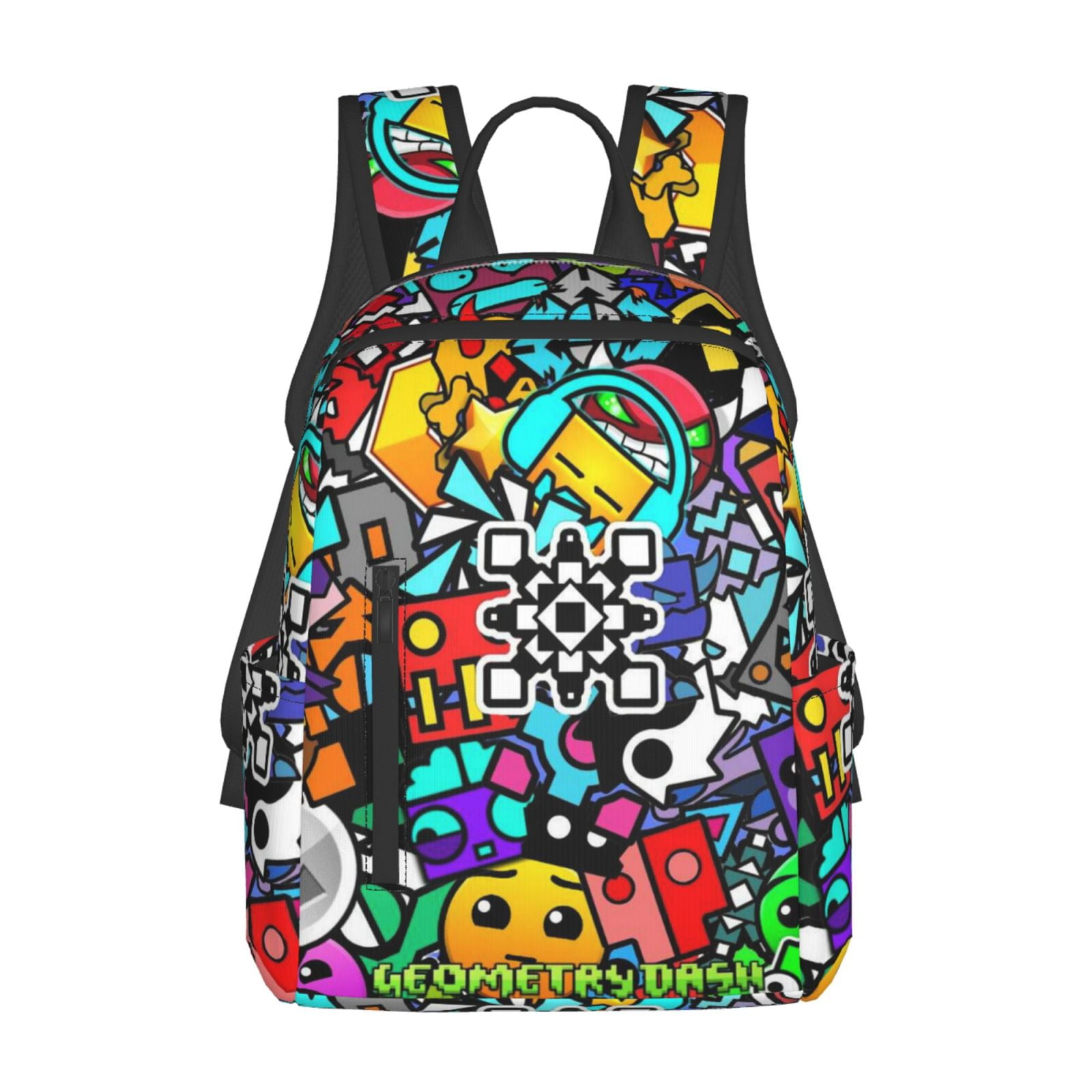 Geometry Dash Backpack Unisex Daypack Adjustable Lightweight Bookbag ...