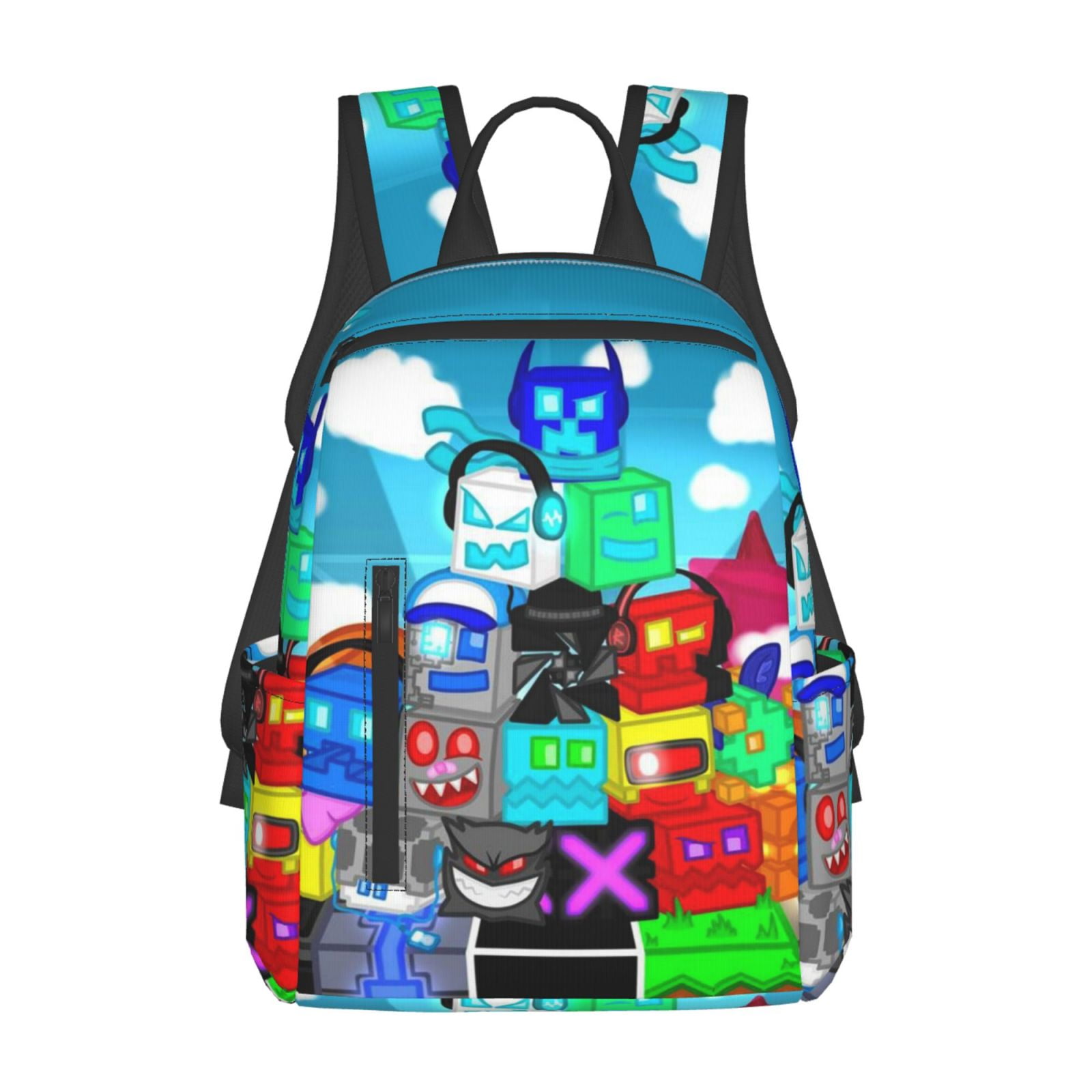 Geometry Dash Backpack Unisex Daypack Adjustable Lightweight Bookbag ...