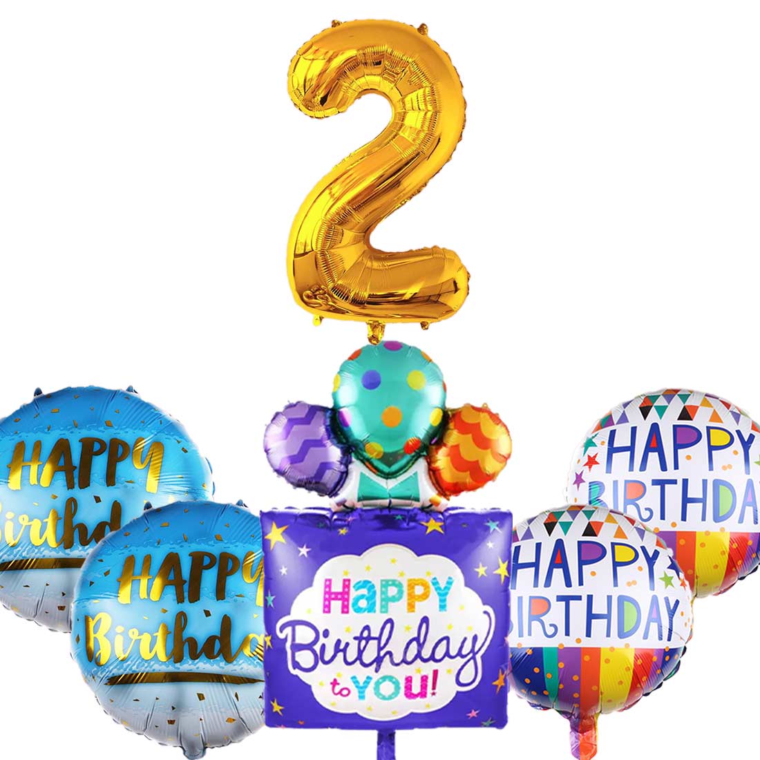 Geometry Dash Balloons Party Supplies 2nd Big Number Decorations Decor ...