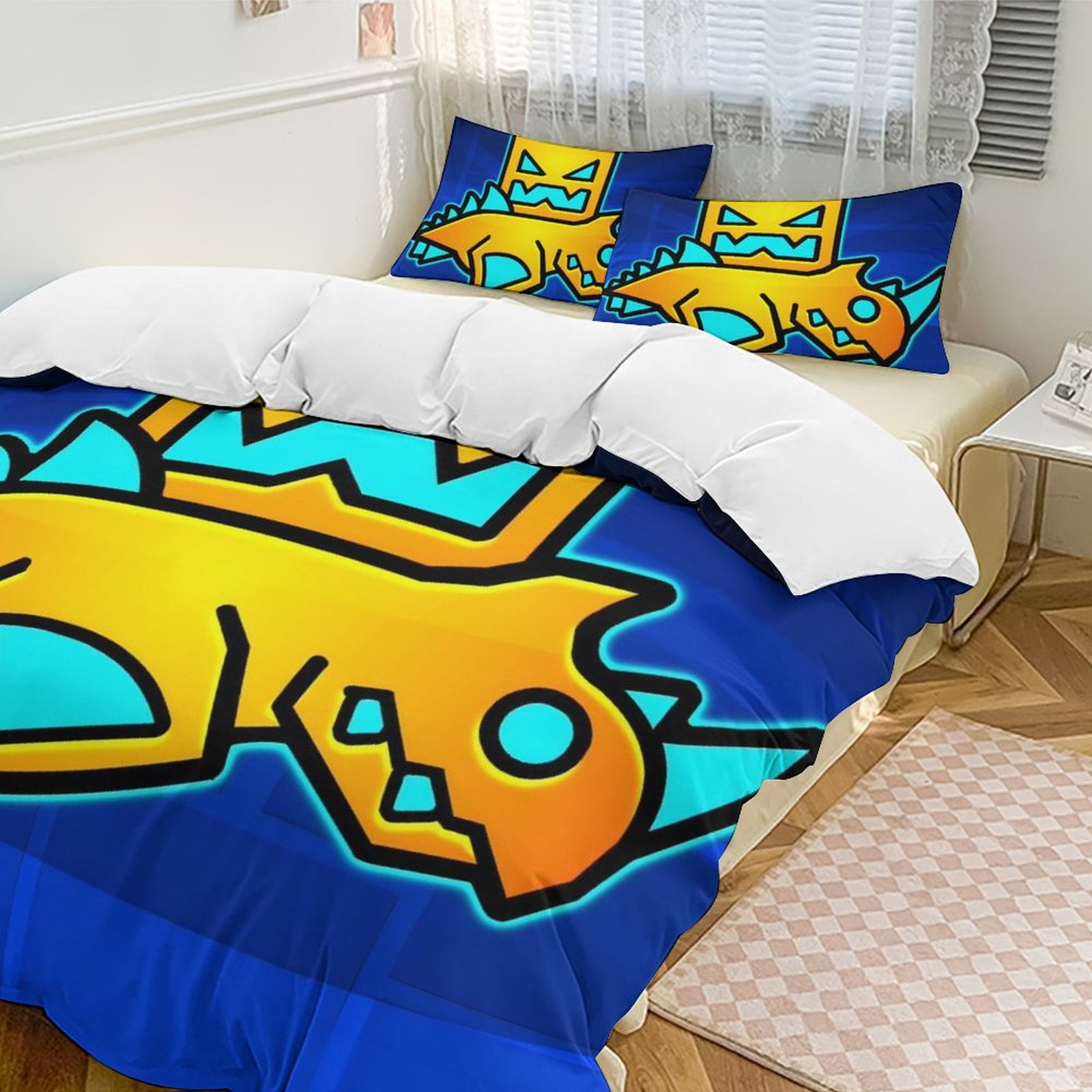 Geometry Dash Bedding Sets, Comforter Duvet Cover And 2 Pillow Shams ...