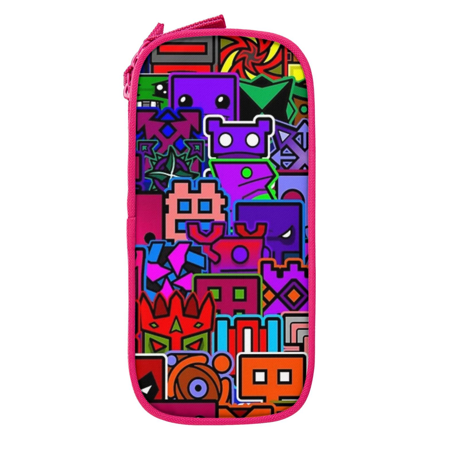 Geometry Dash Big Capacity Pencil Case, Aesthetic Pen Pouch Storage Bag ...