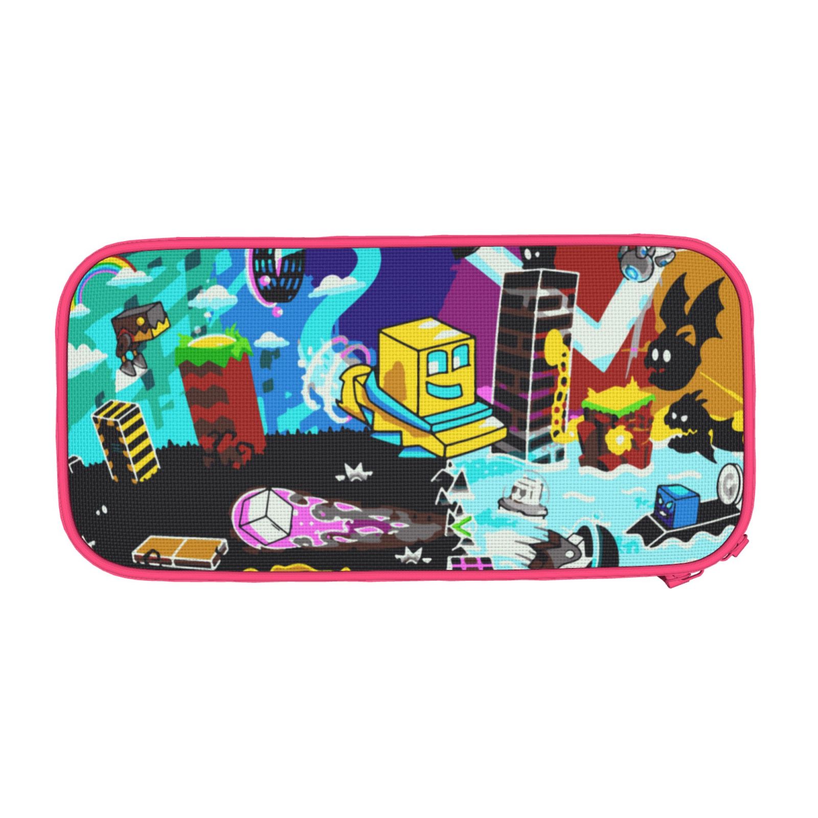 Geometry Dash Big Capacity Pencil Case, Aesthetic Pen Pouch Storage Bag ...