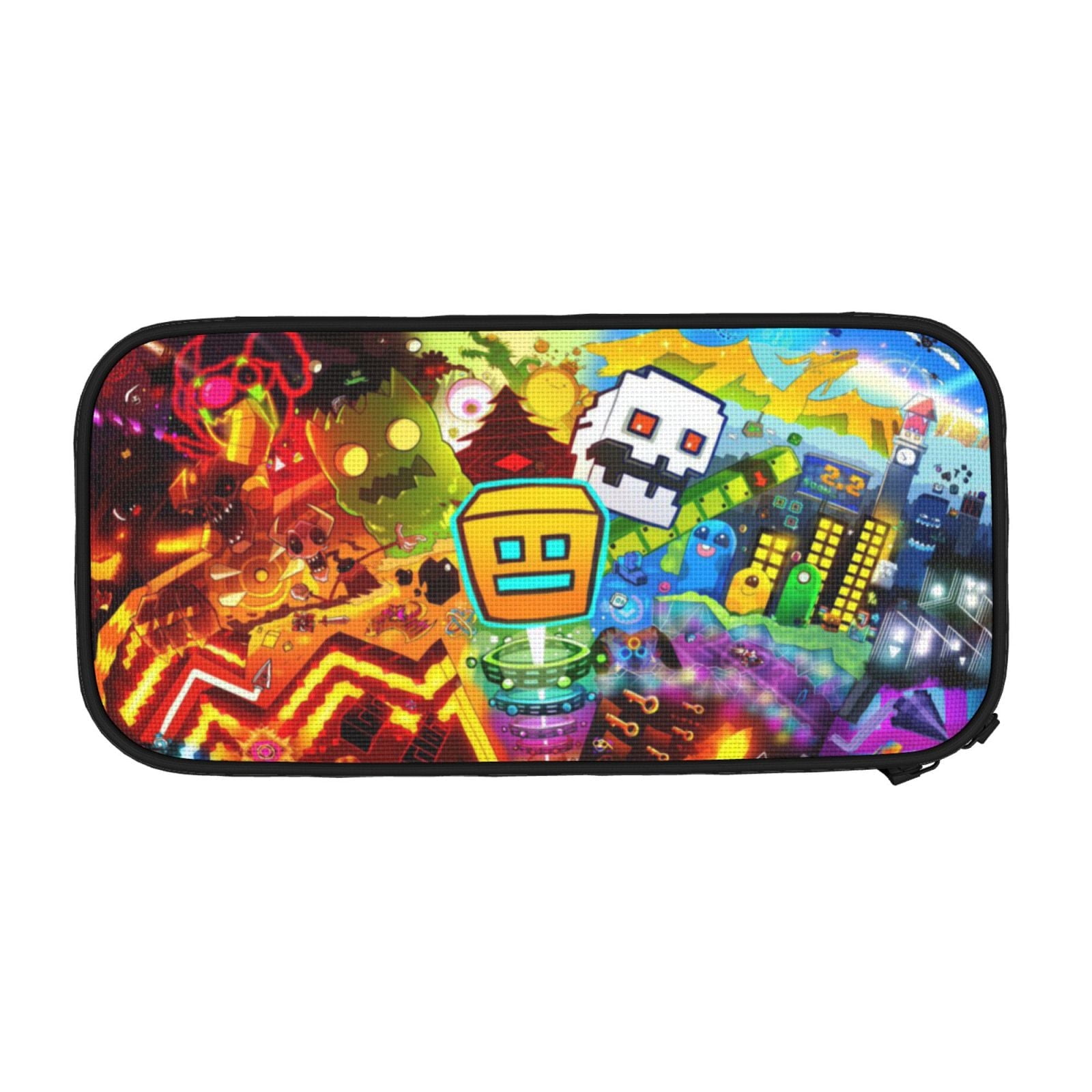 Geometry Dash Big Capacity Pencil Case, Aesthetic Pen Pouch Storage Bag ...