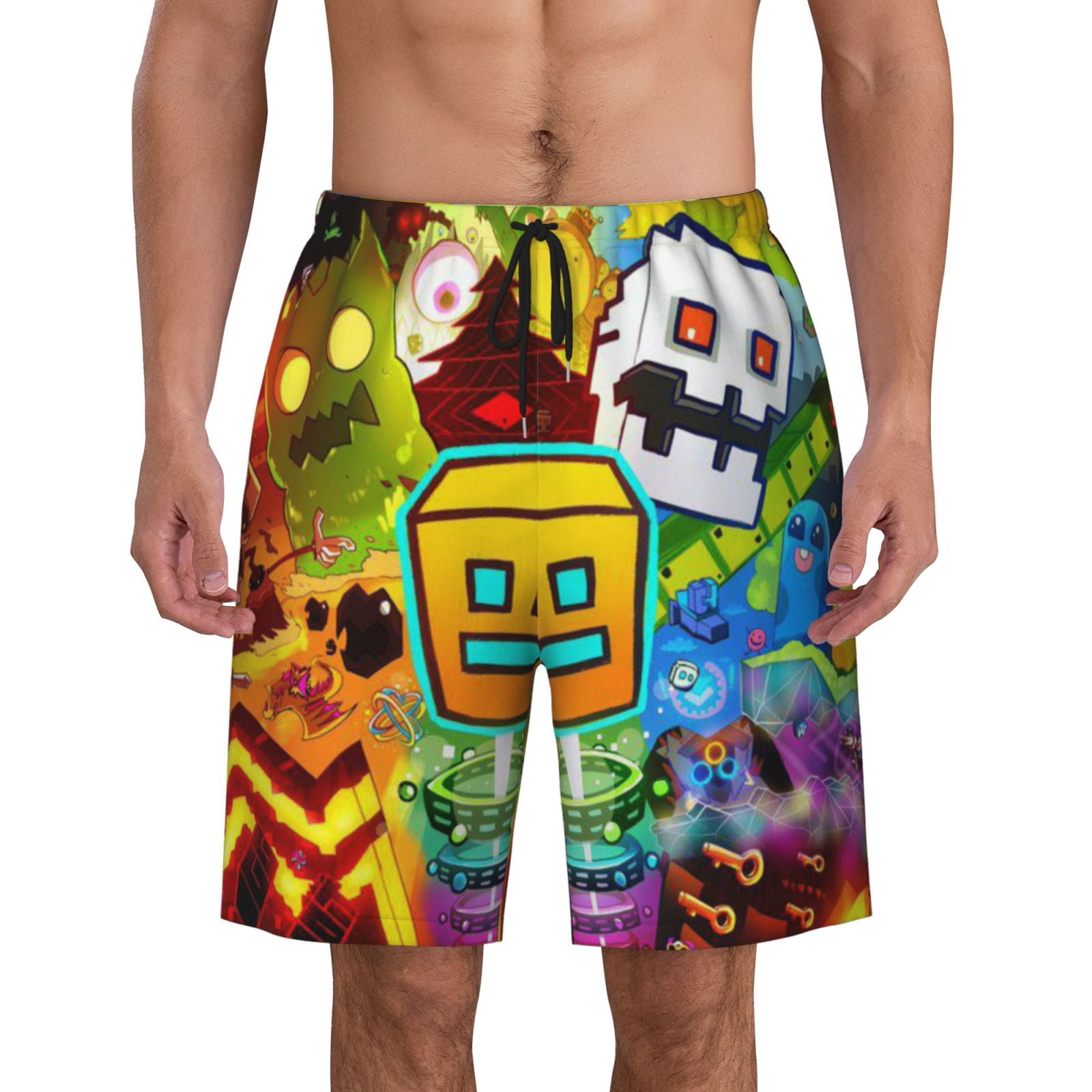 Geometry Dash Boys Swim Trunks Quick Dry Swim Shorts Kids Bathing Suits ...