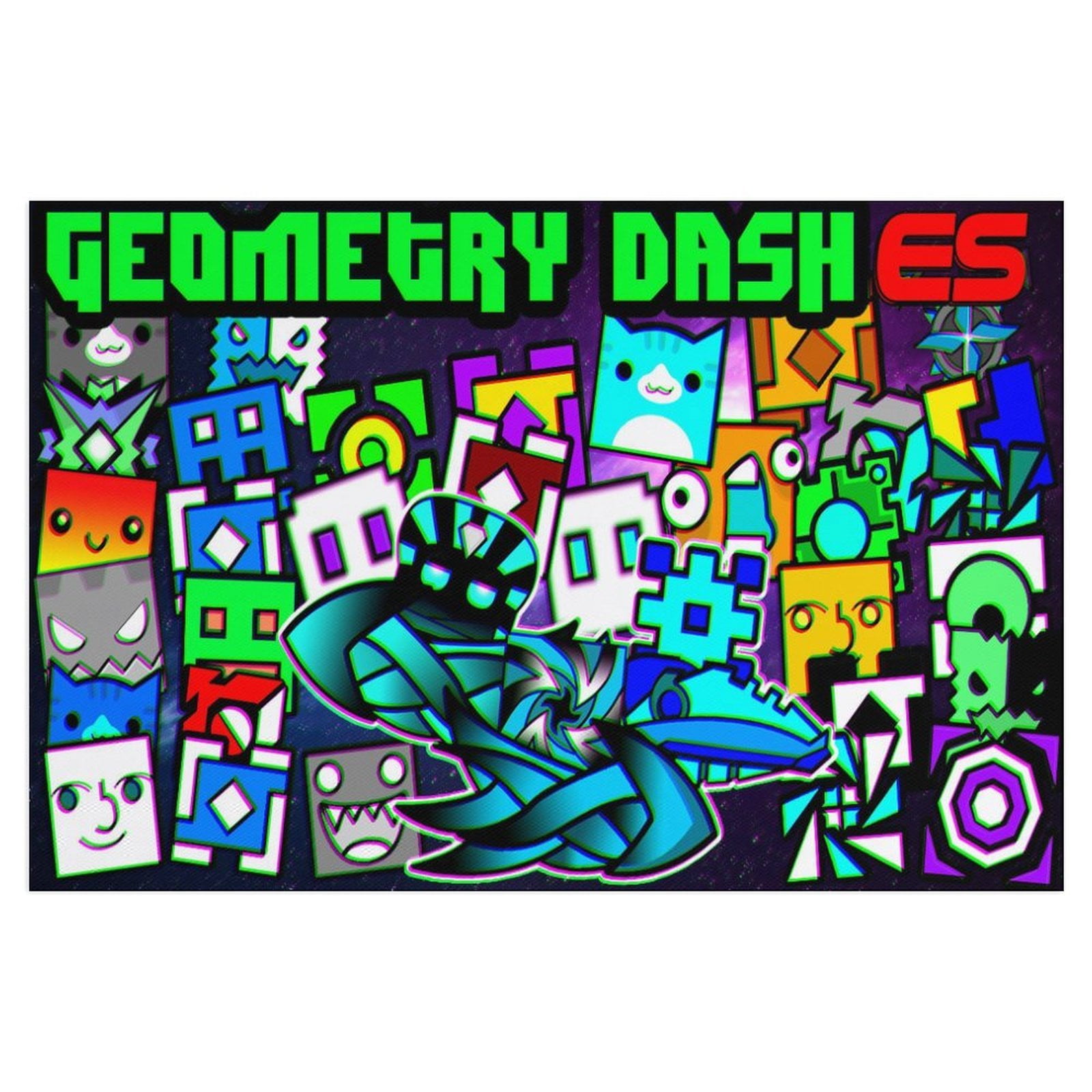 Geometry Dash Canvas Wall Art Painting Artwork Picutures Wall Decor for ...