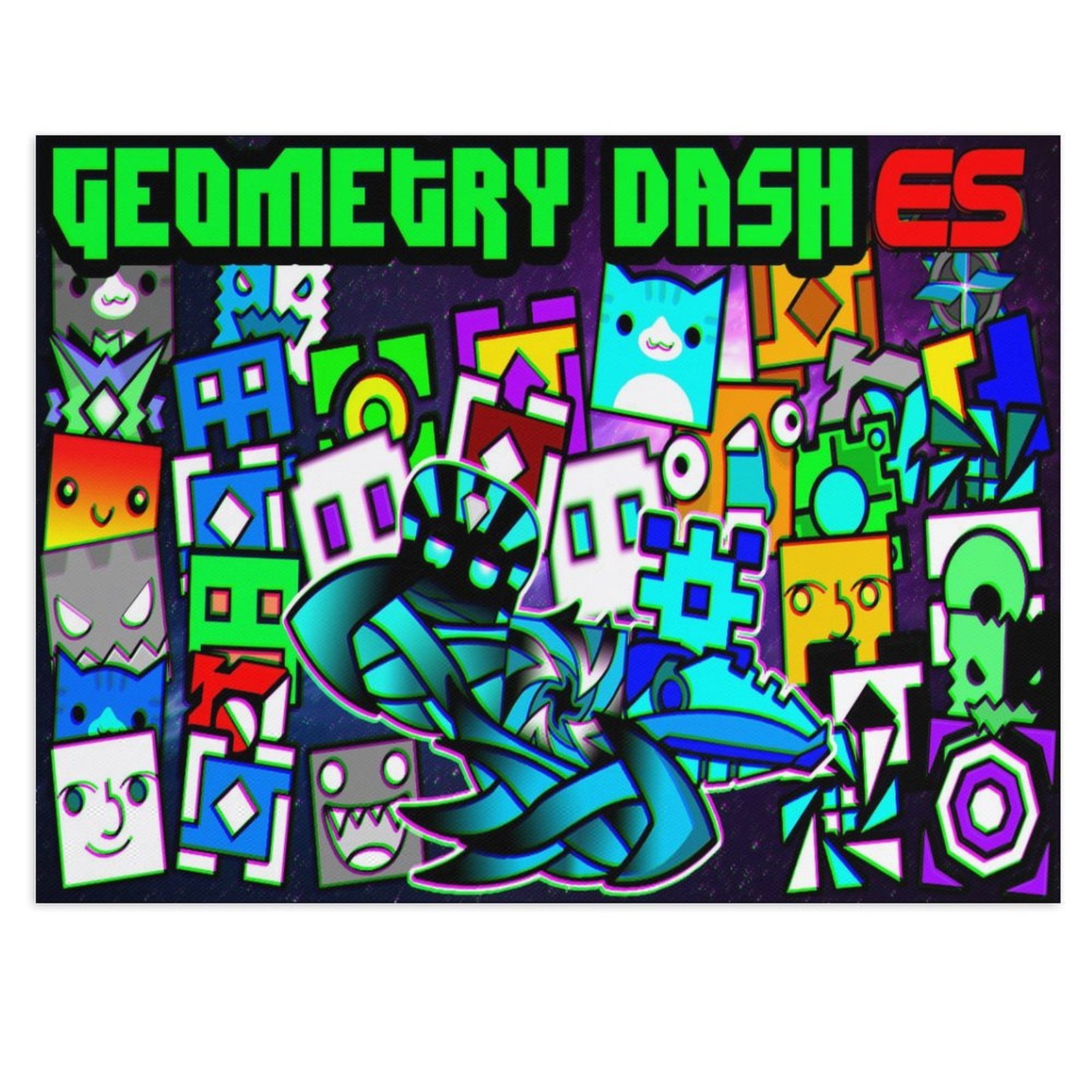 Geometry Dash Canvas Wall Art Painting Artwork Picutures Wall Decor for ...