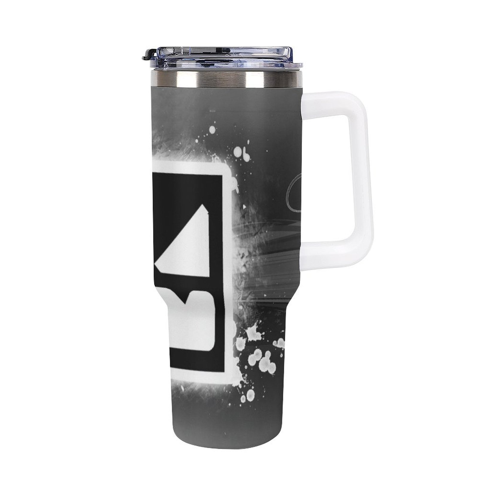 Geometry Dash Car Cup Tumbler with Handle & Straw 40 Oz Cupholder Water ...